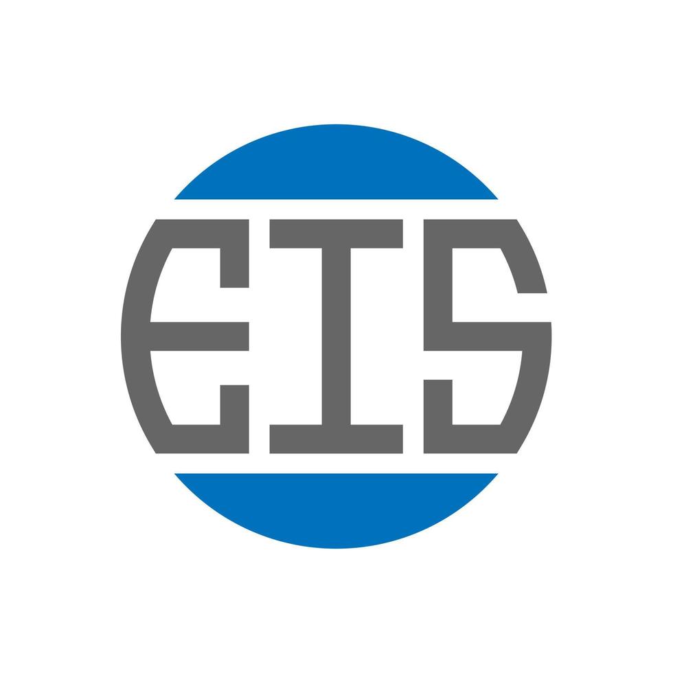 diseño del logotipo de la letra eis sobre fondo blanco. concepto de logotipo de círculo de ...