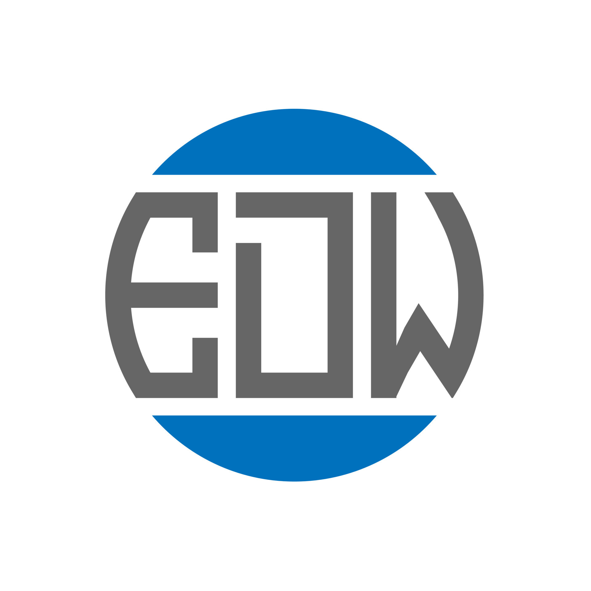 diseño de logotipo de letra edw sobre fondo blanco. concepto de logotipo de círculo de iniciales ...