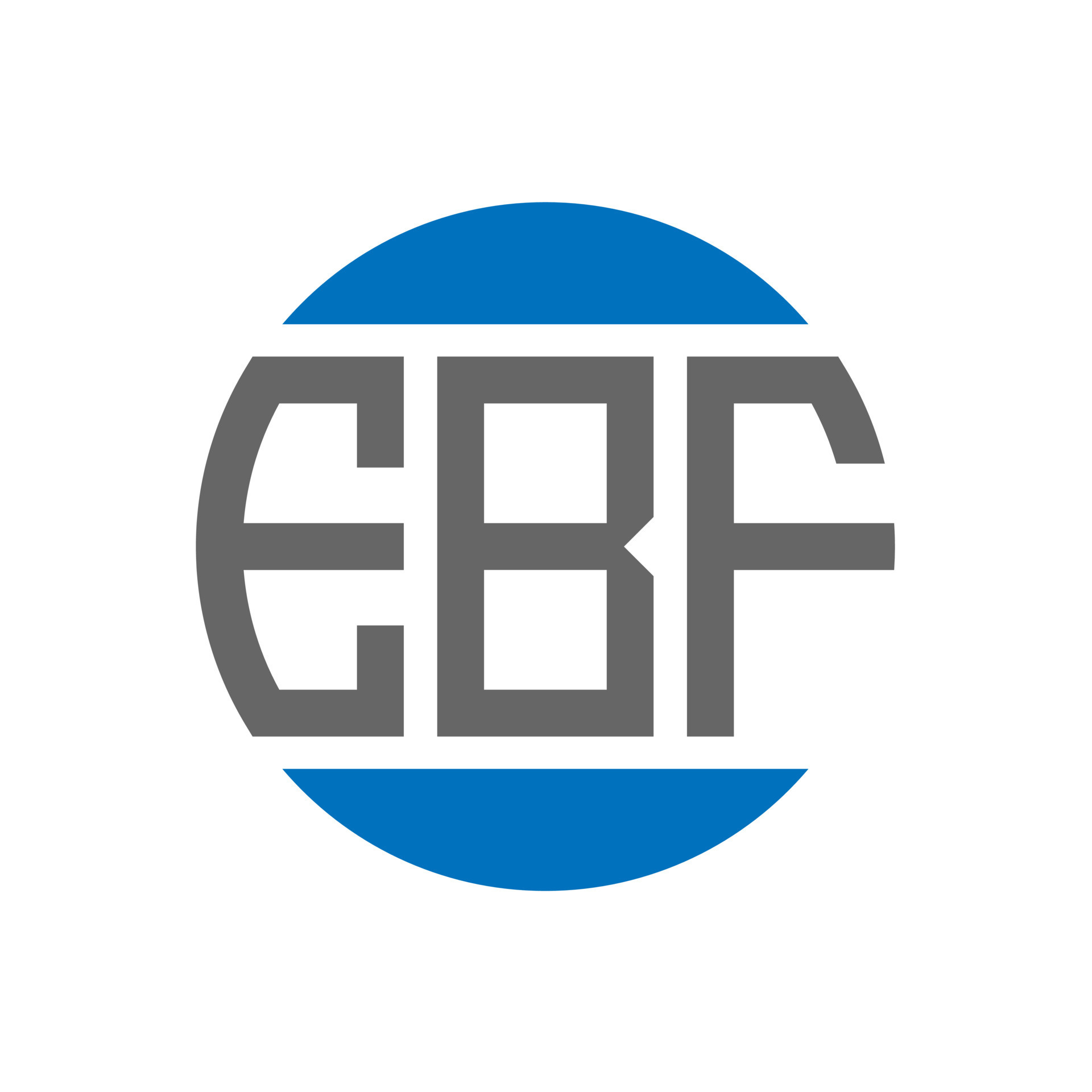 diseño de logotipo de letra ebf sobre fondo blanco. Concepto de logotipo de círculo de iniciales ...