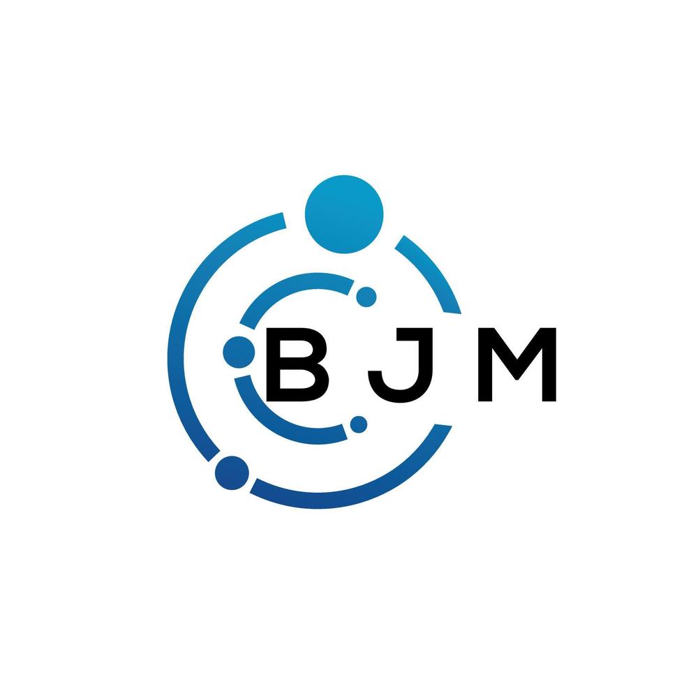 BJM letter logo design on white background. BJM creative initials letter logo concept. BJM ...