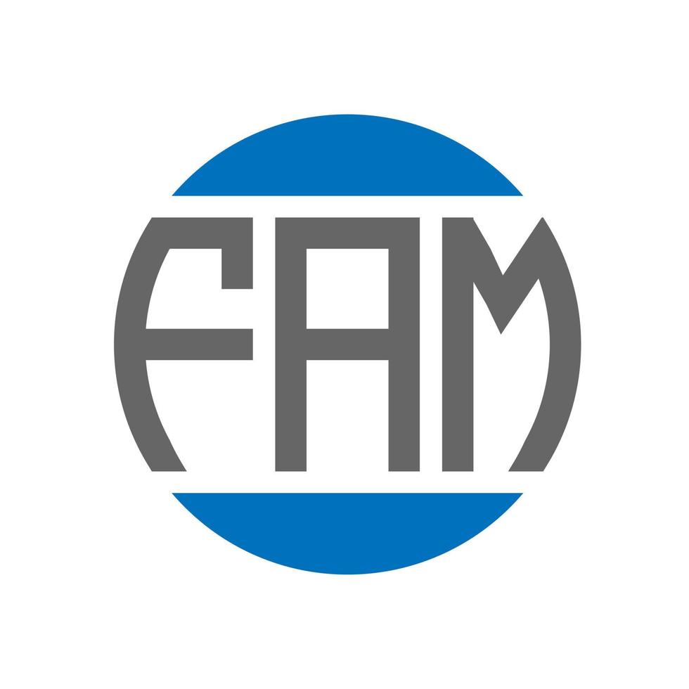Fam Letter Logo Design On White Background Fam Creative Initials