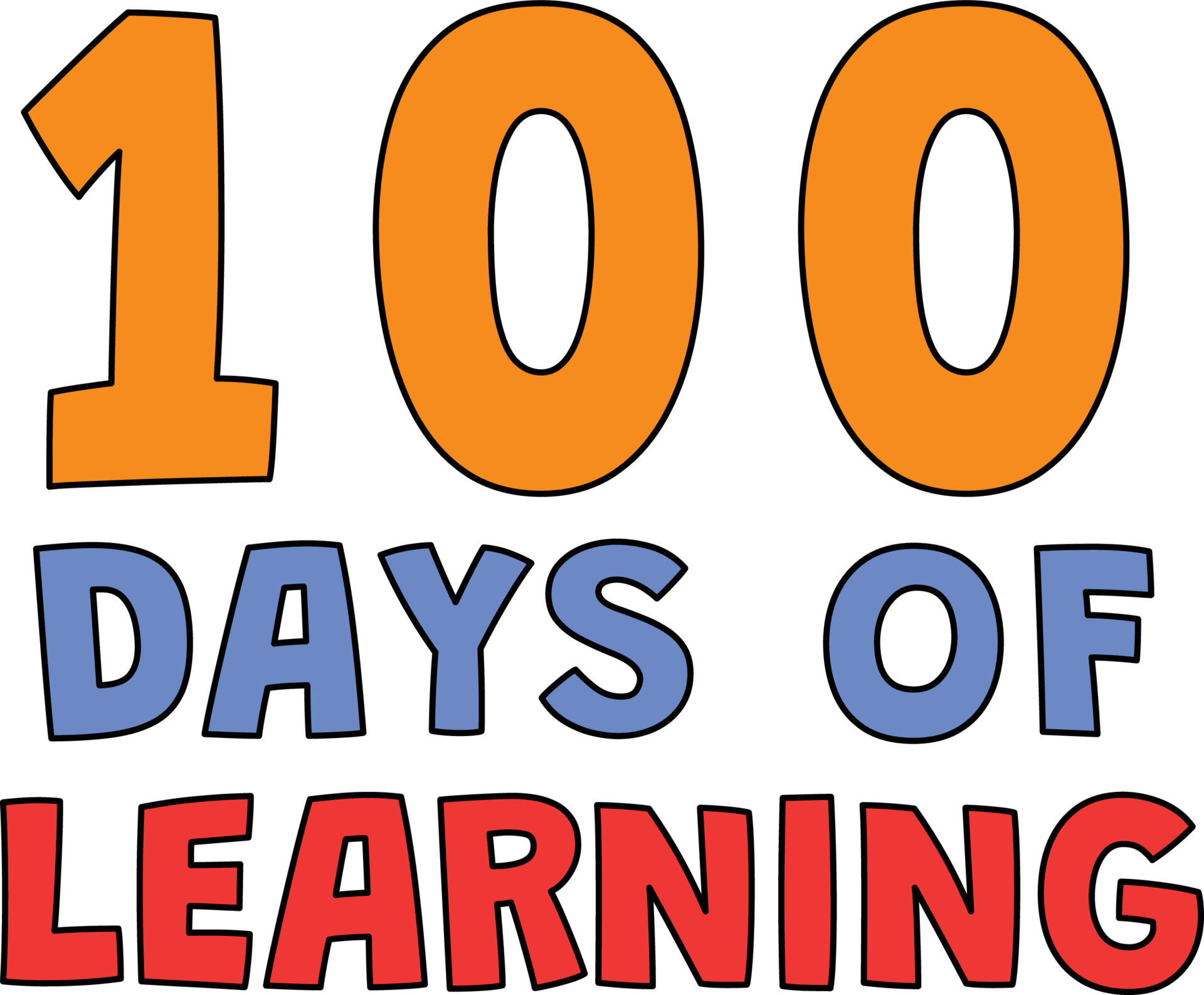 100º Día De Clases Clipart De Dibujos Animados De Aprendizaje 15529341 Vector En Vecteezy