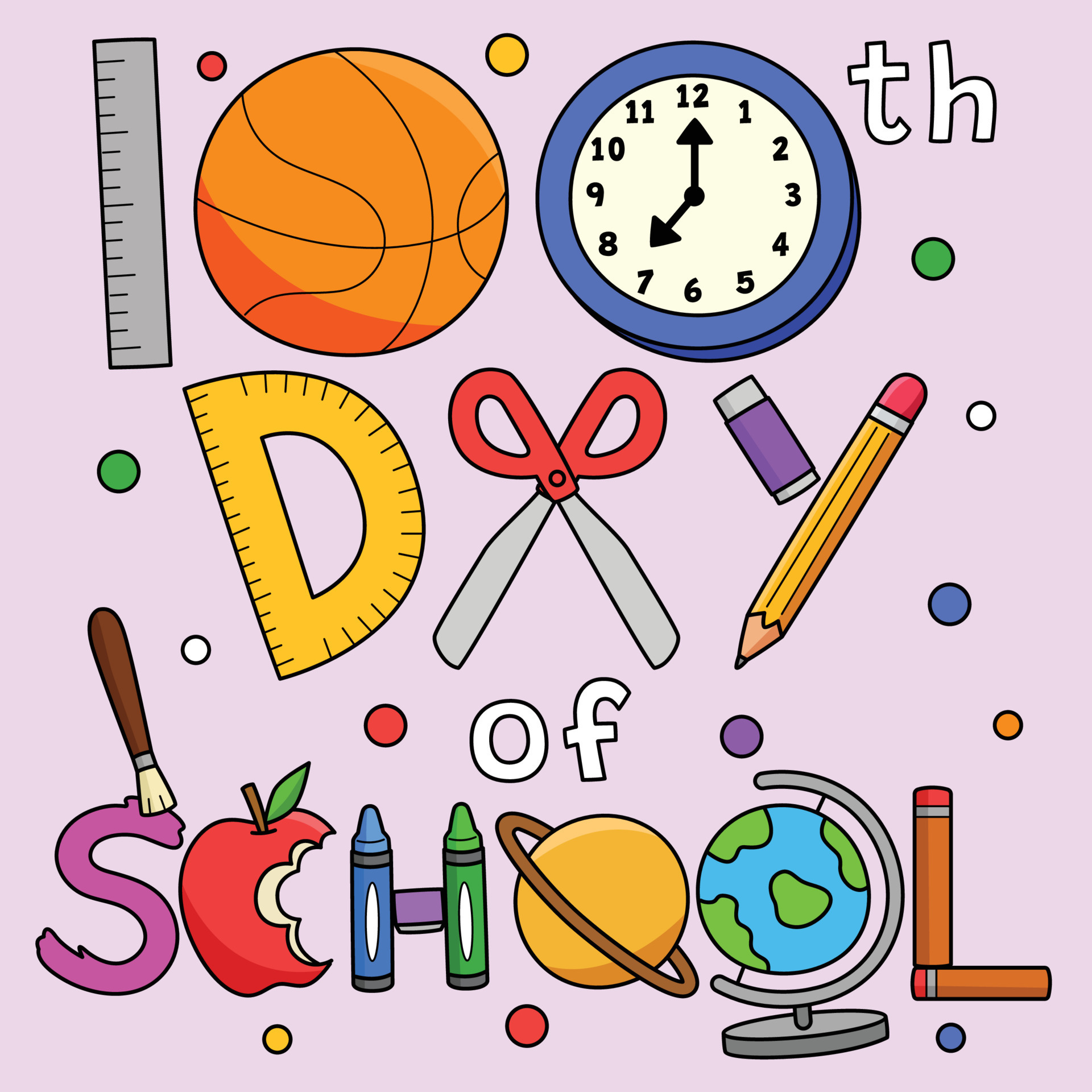 100th Day Of School Art Colored Cartoon 15529374 Vector Art At Vecteezy 100th-day-of-school-art-colored-cartoon-15529374-vector-art-at-vecteezy