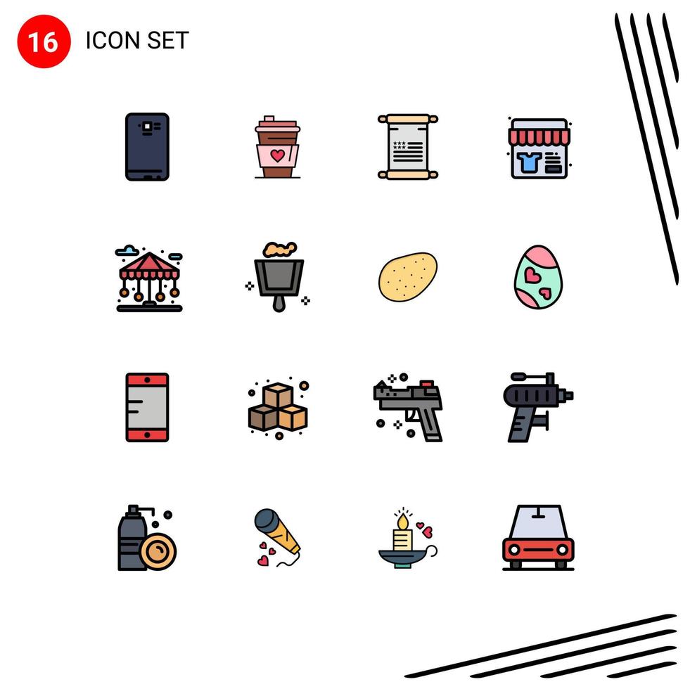 Stock Vector Icon Pack of 16 Line Signs and Symbols for building ...