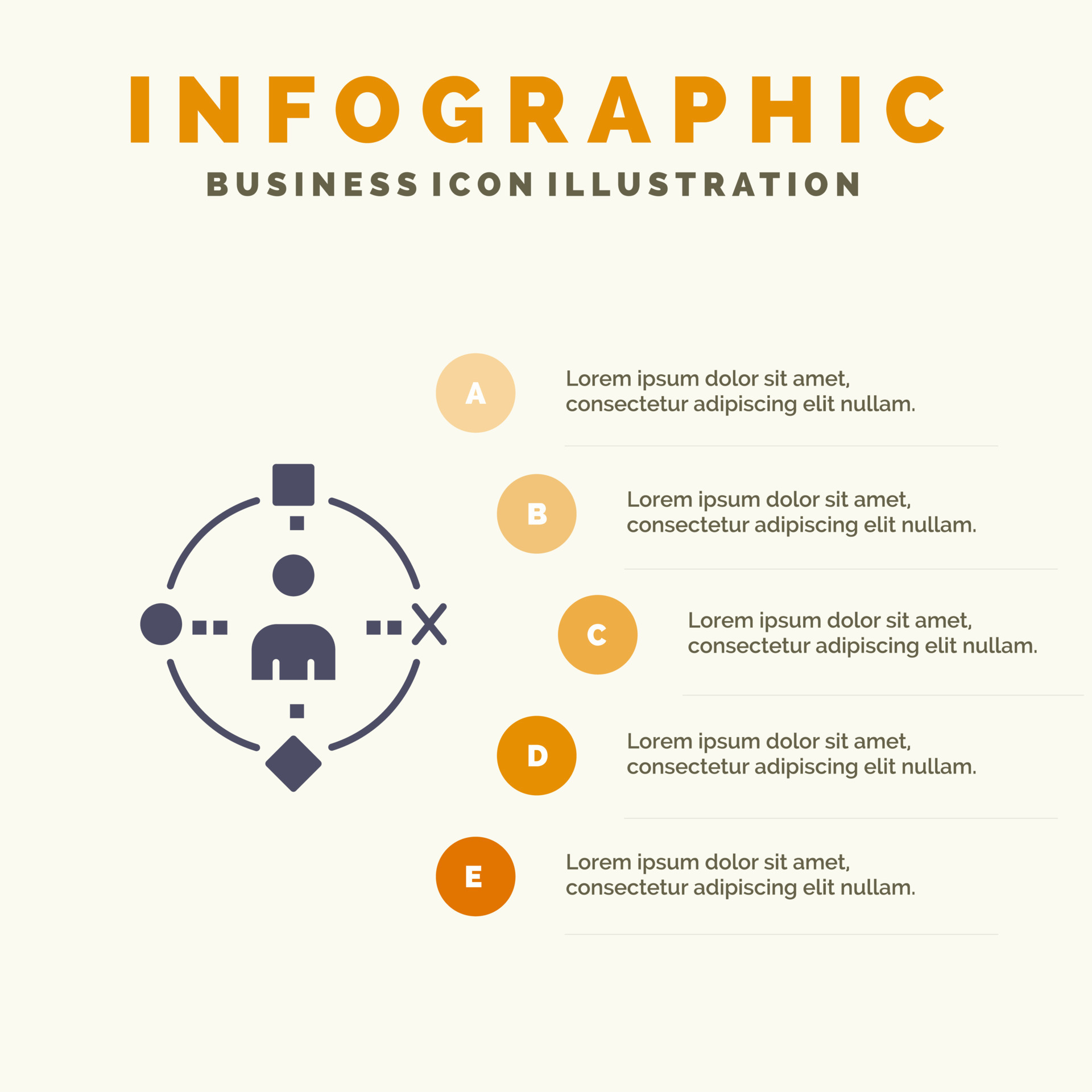 Ambient User Technology Experience Solid Icon Infographics 5 Steps Presentation Background