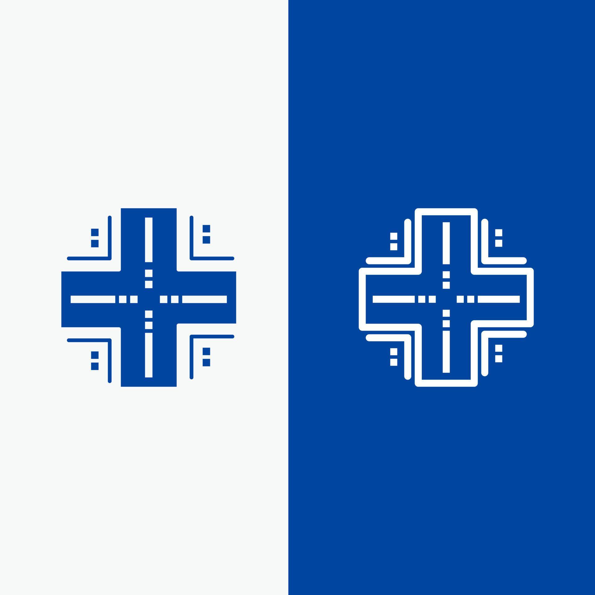 Computing Database Datacenter Mainframe Server Line And Glyph Solid Icon Blue Banner 15532809