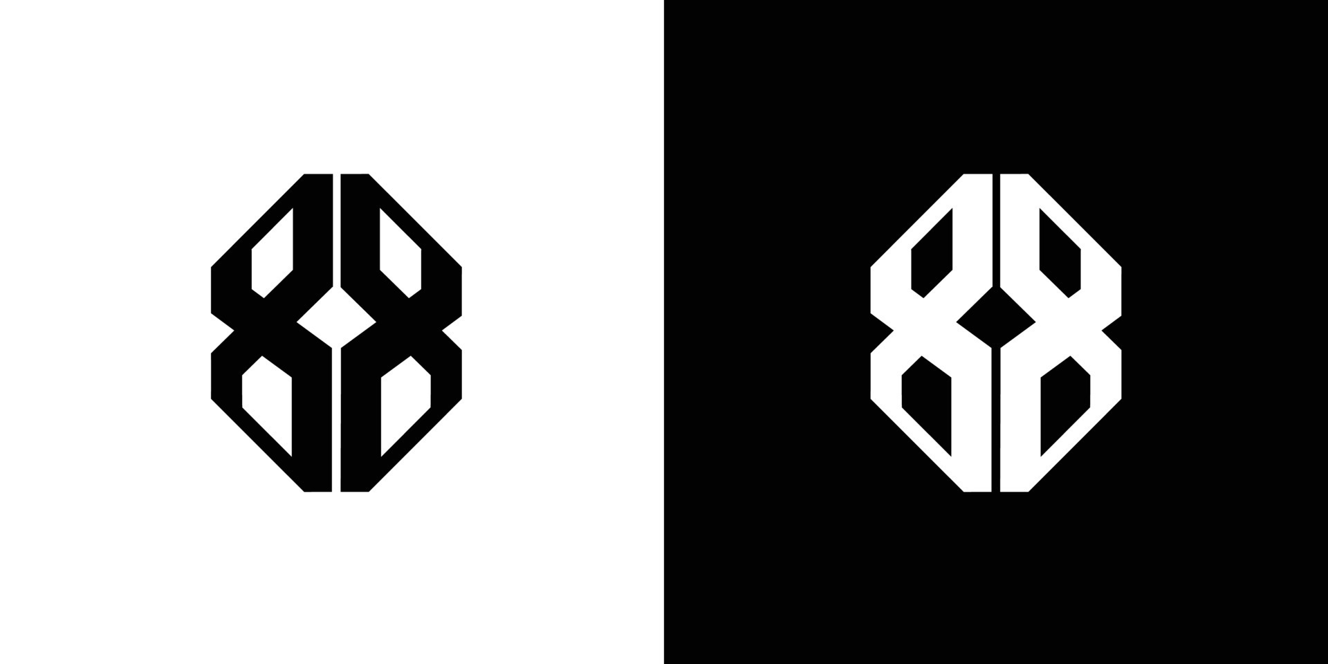 diseño moderno y único del logotipo de las iniciales del número 88 2 ... diseño moderno y único del logotipo de las iniciales del número 88 2 ...