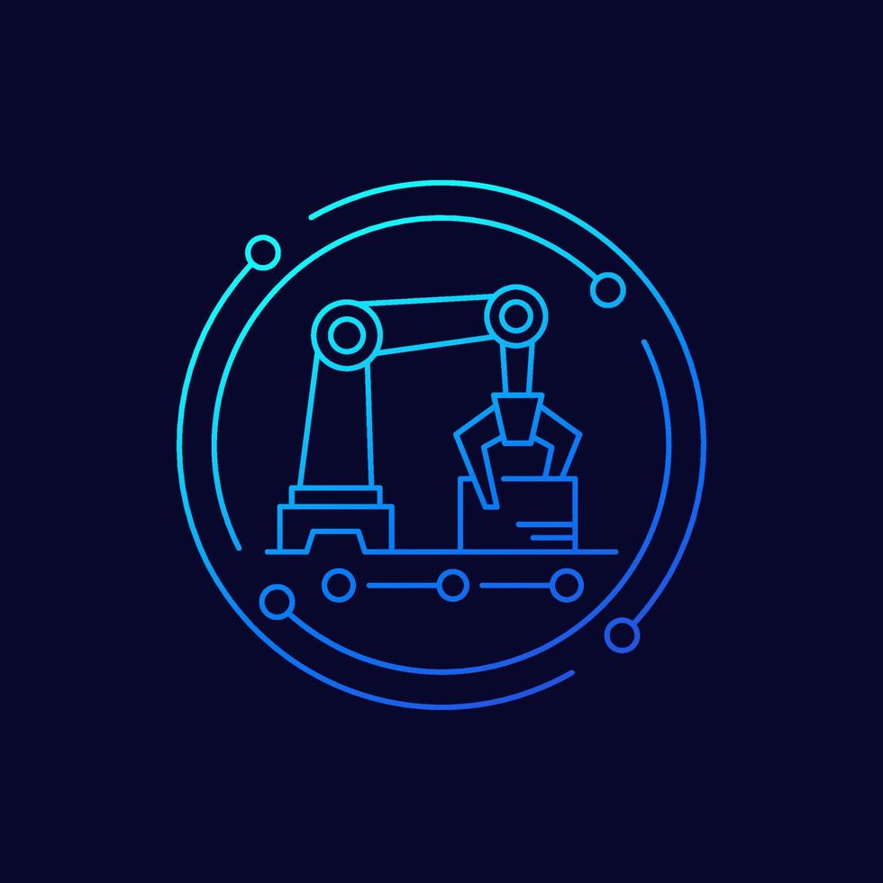 Robotic assembly line, automation vector icon 15537165 Vector Art at ... Robotic assembly line, automation vector icon 15537165 Vector Art at ...