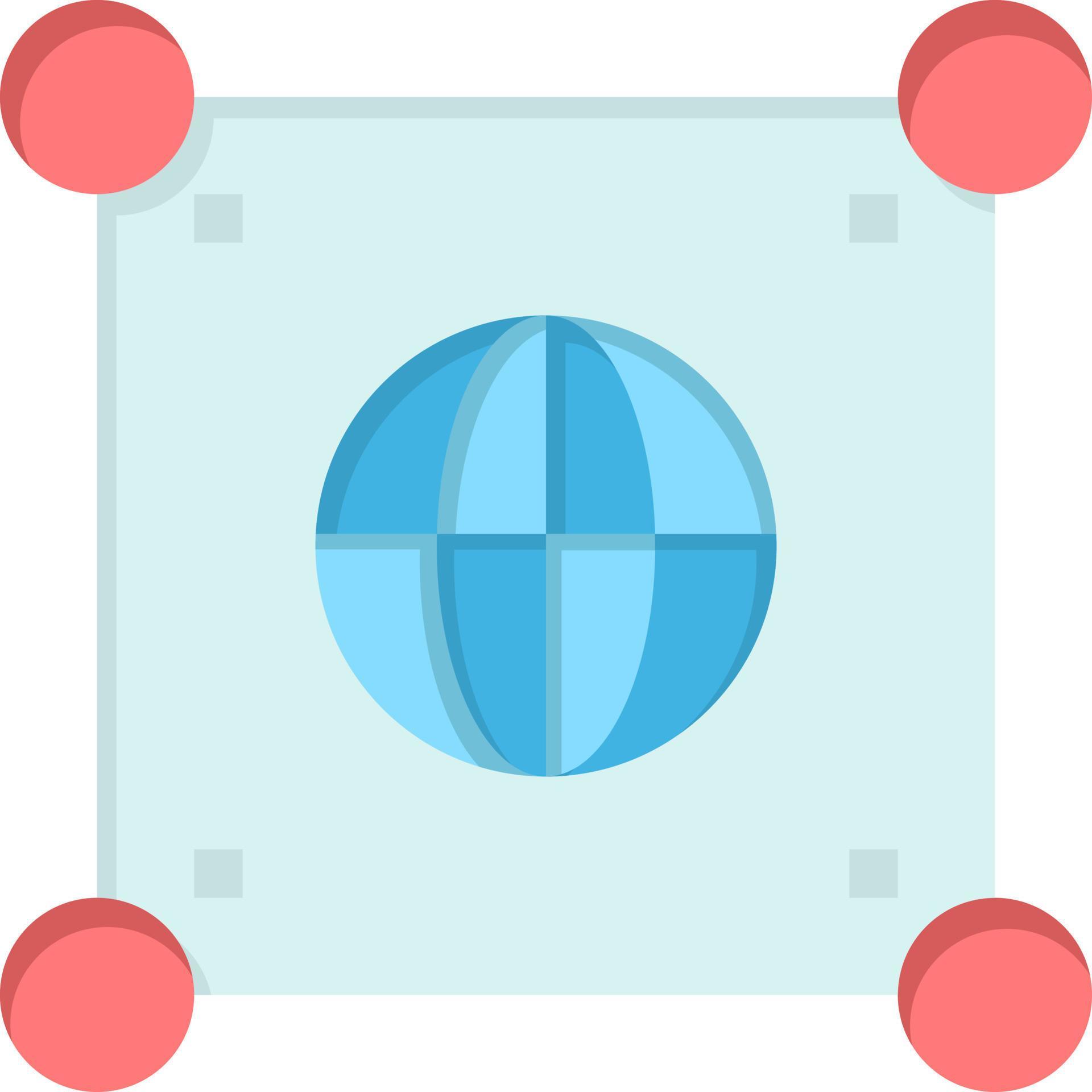 Globe Global World Science Flat Color Icon Vector Icon Banner Template 15540219 Vector Art At