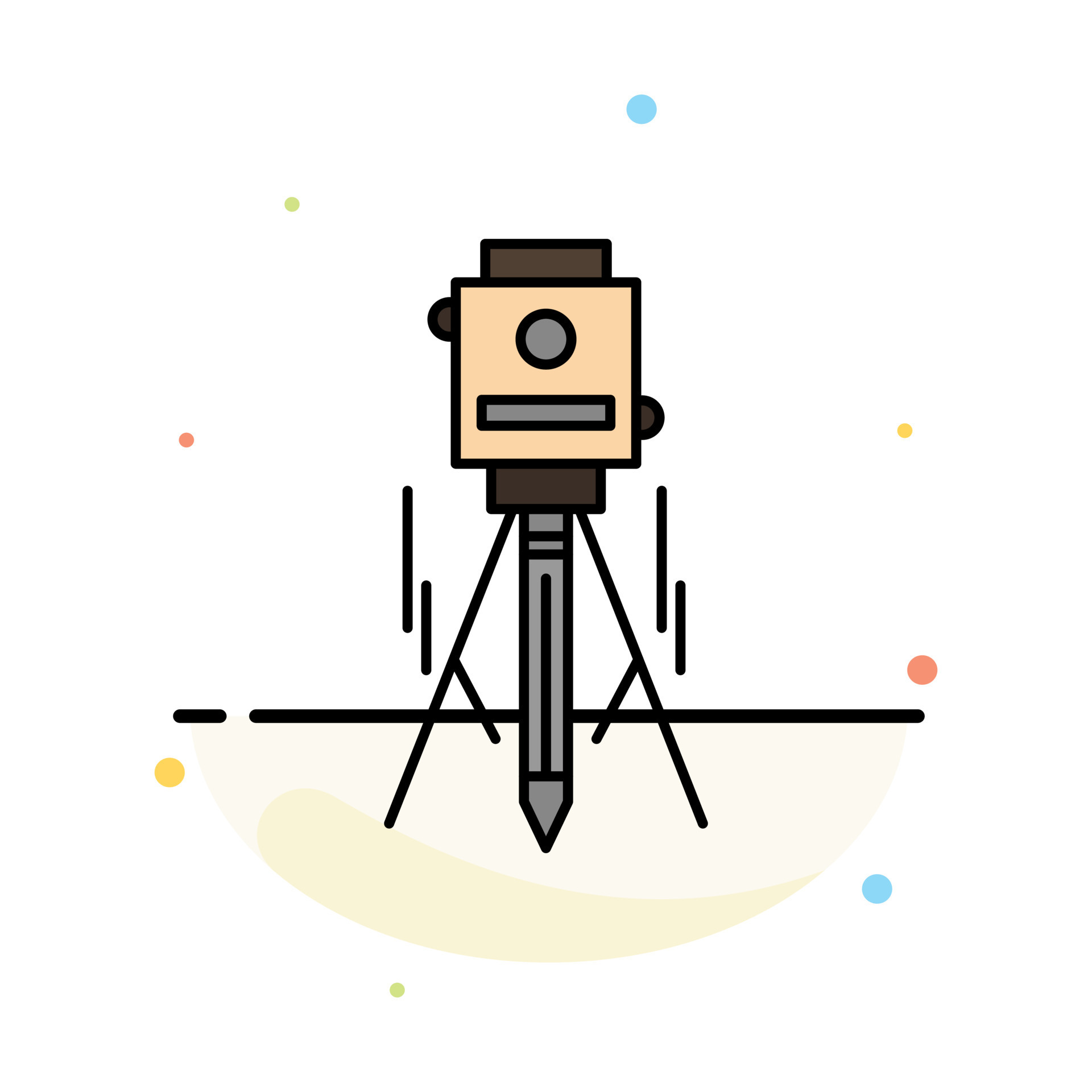 Laser Building Construction Level Tool Abstract Flat Color Icon