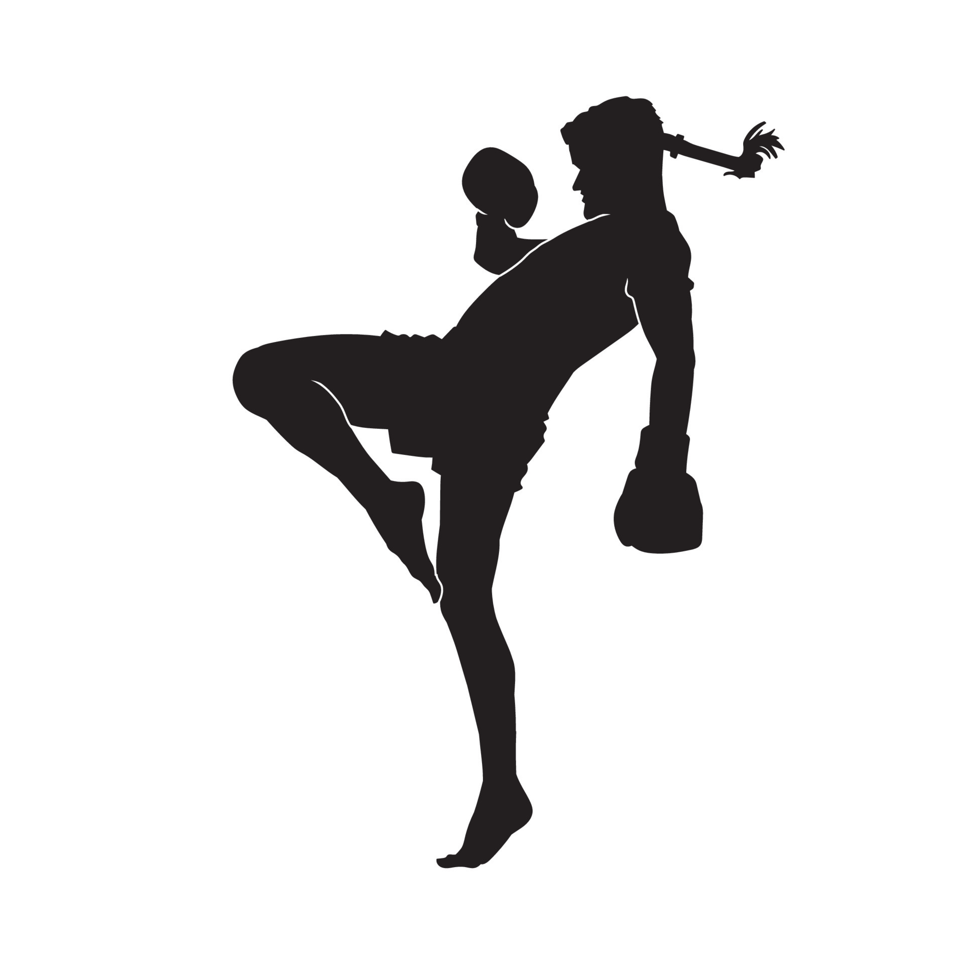 Muay thai fighter isolated vector silhouette. 15544431 Vector Art at ... Muay thai fighter isolated vector silhouette. 15544431 Vector Art at ...
