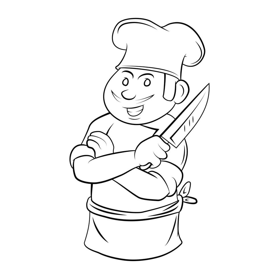 Chef Clip Art Black And White