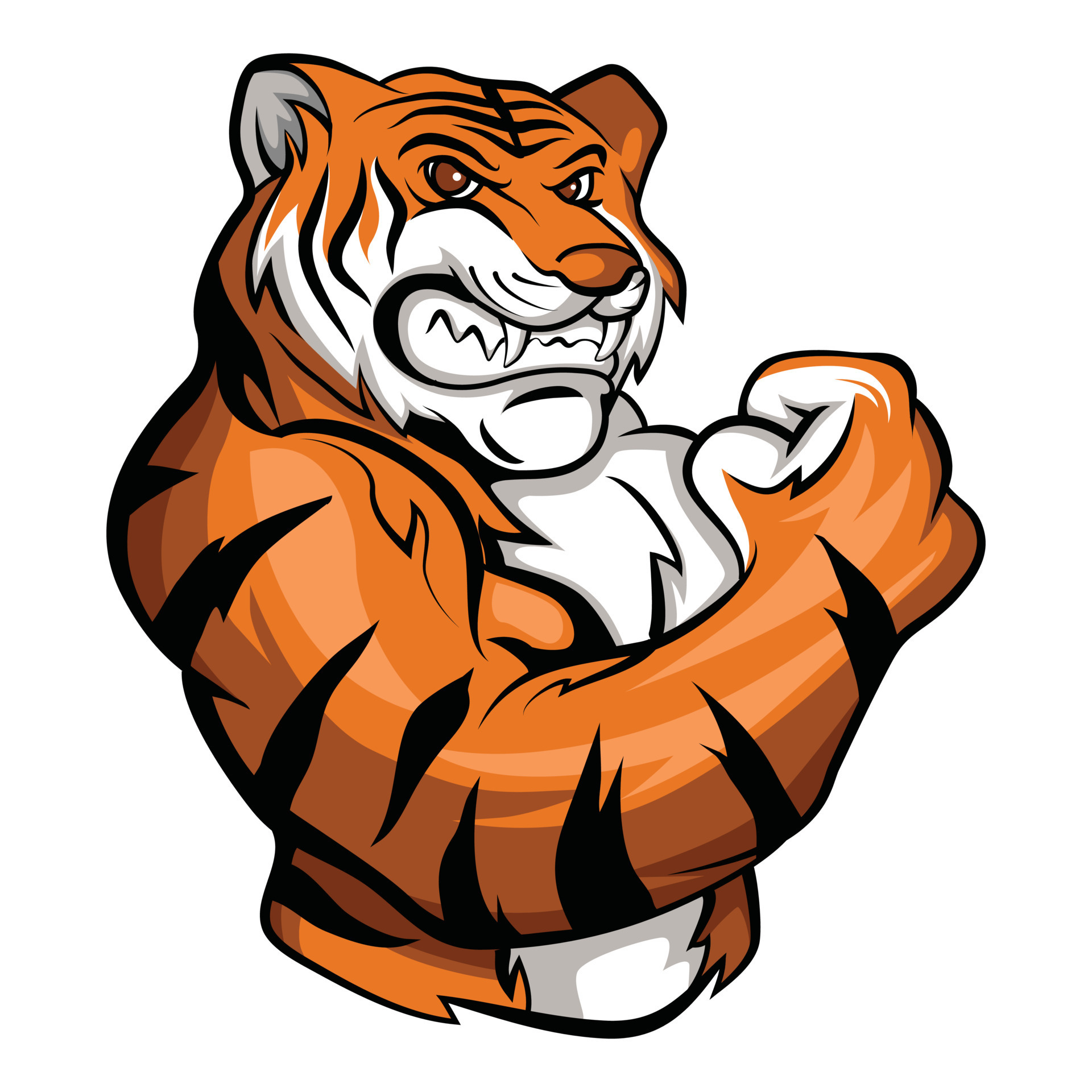 Strong Tiger Mascot Illustration 15547683 Vector Art at Vecteezy Strong Tiger Mascot Illustration 15547683 Vector Art at Vecteezy