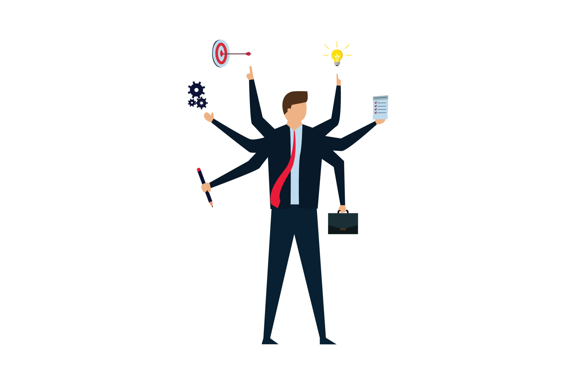 Work productivity and efficiency, business idea, multitasking and ... Work productivity and efficiency, business idea, multitasking and ...