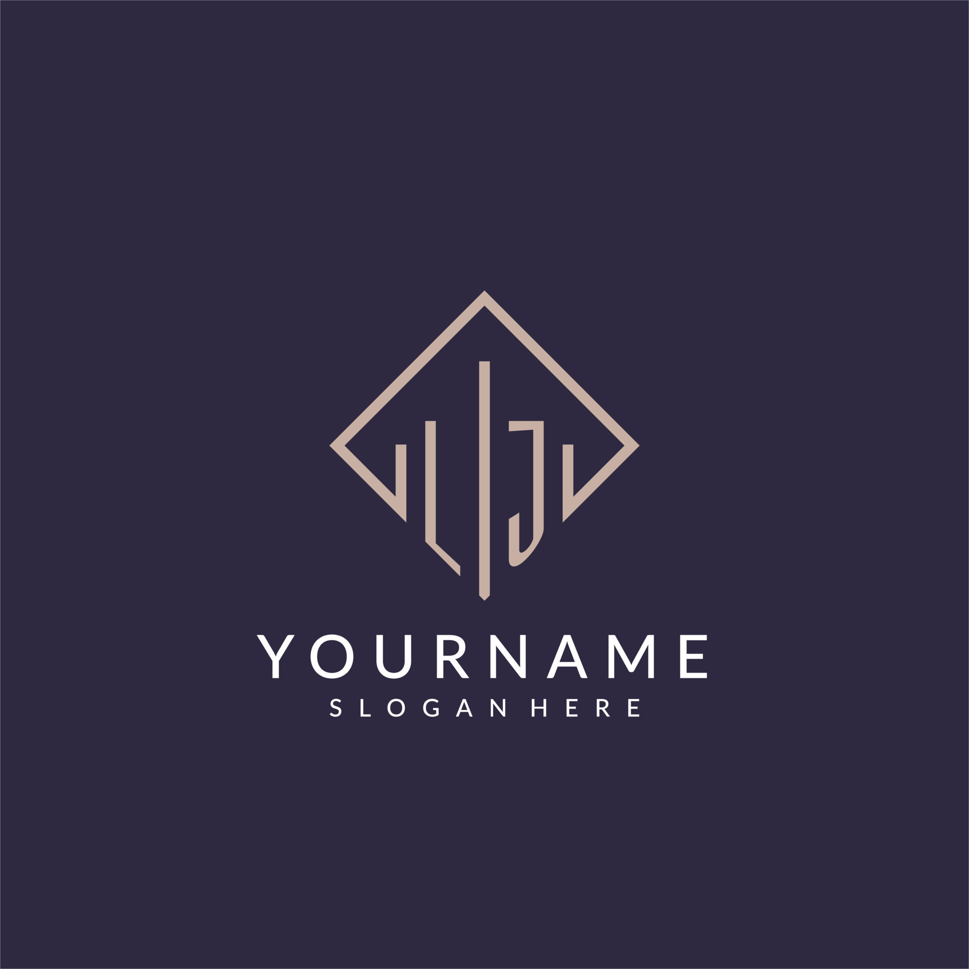 LJ initial monogram logo with rectangle style design 15549333 Vector Art at Vecteezy