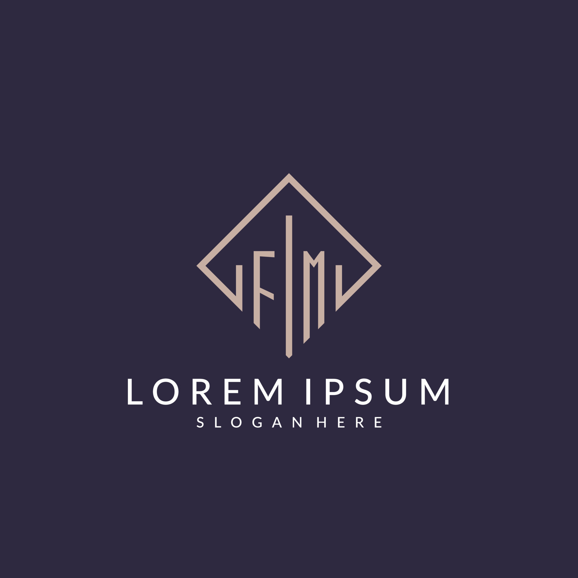 FM initial monogram logo with rectangle style design 15549521 Vector Art at Vecteezy