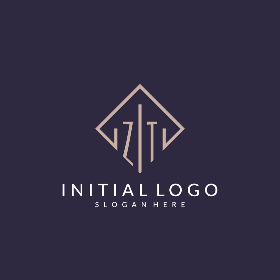 ZT initial monogram logo with rectangle style design 15549753 Vector ... ZT initial monogram logo with rectangle style design 15549753 Vector ...
