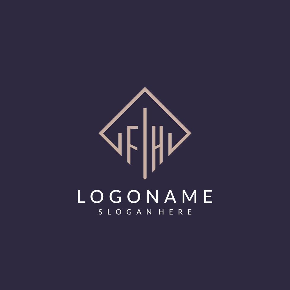 FH initial monogram logo with rectangle style design 15550039 Vector ... FH initial monogram logo with rectangle style design 15550039 Vector ...