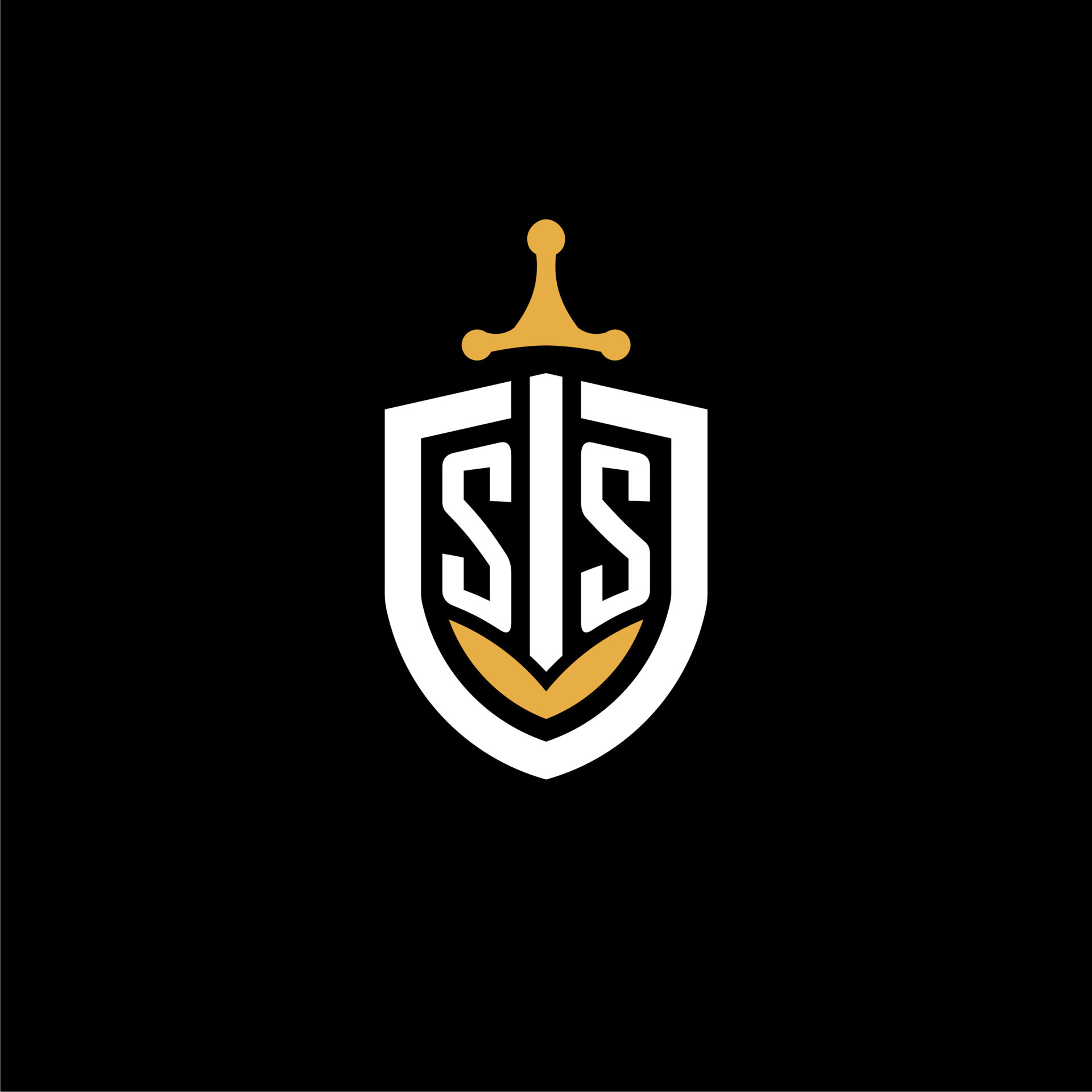 Creative Letter SS Logo Gaming Esport With Shield And Sword Design creative-letter-ss-logo-gaming-esport-with-shield-and-sword-design