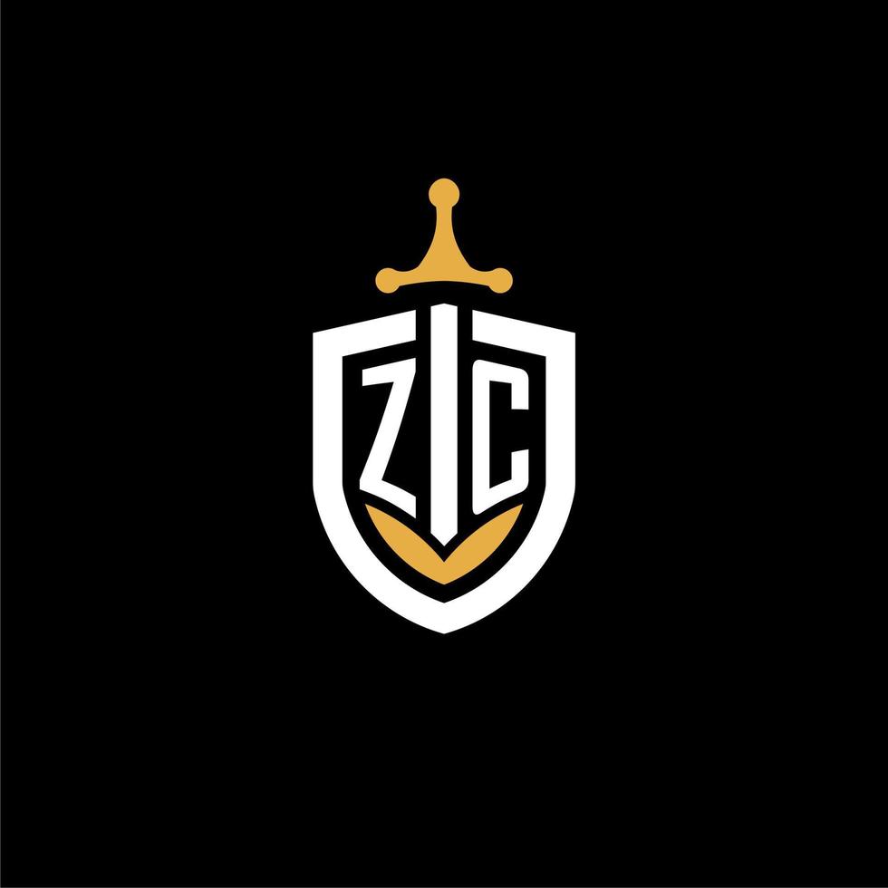Creative letter ZC logo gaming esport with shield and sword design ideas 15550369 Vector Art at ...