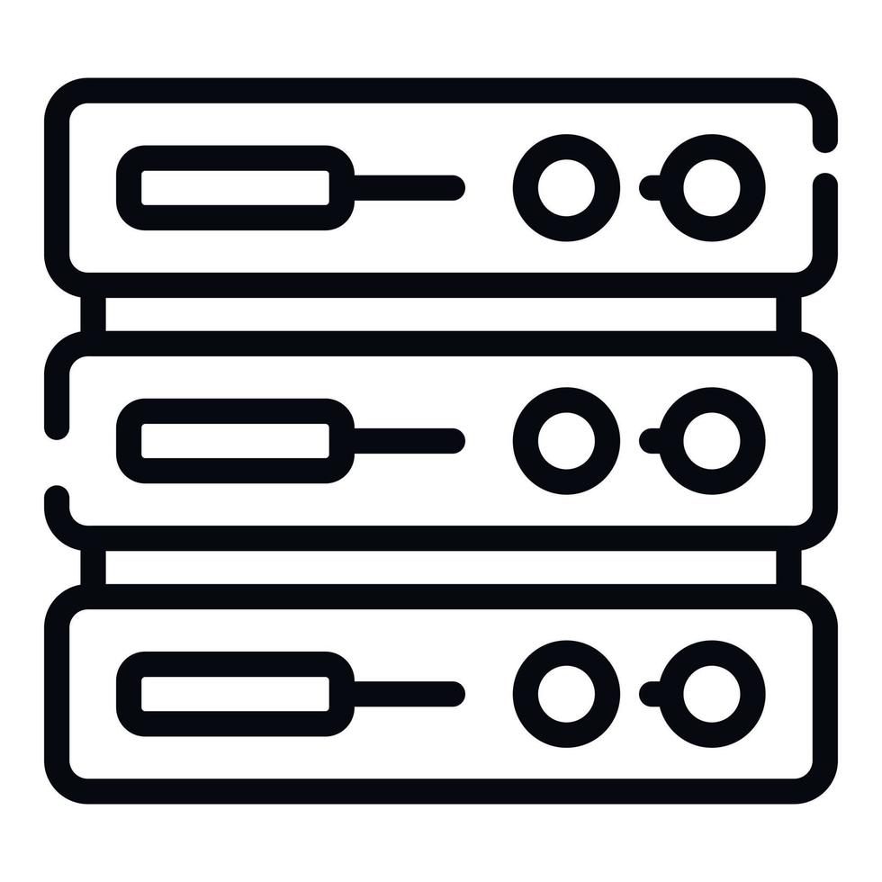 Mining server icon, outline style 15550890 Vector Art at Vecteezy