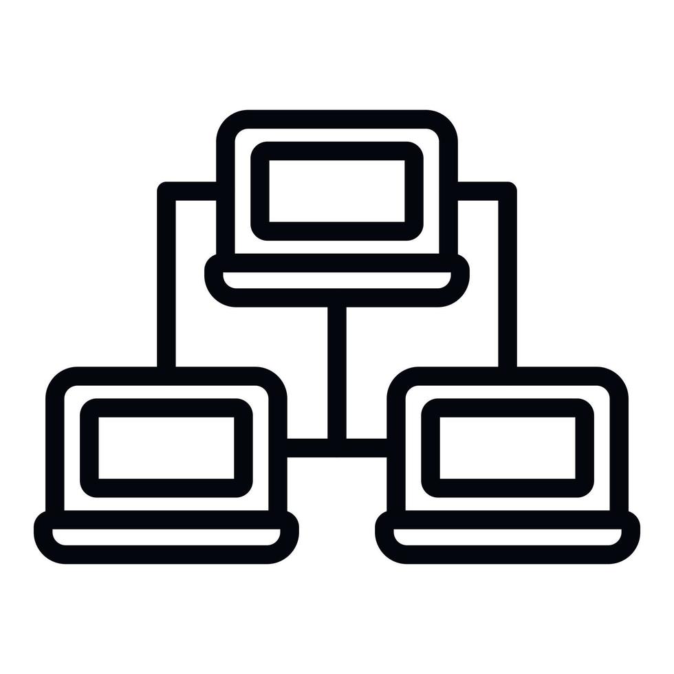 Computer network icon, outline style 15551036 Vector Art at Vecteezy