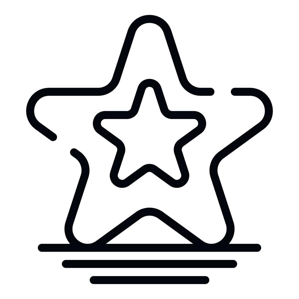 Star icon, outline style 15551275 Vector Art at Vecteezy