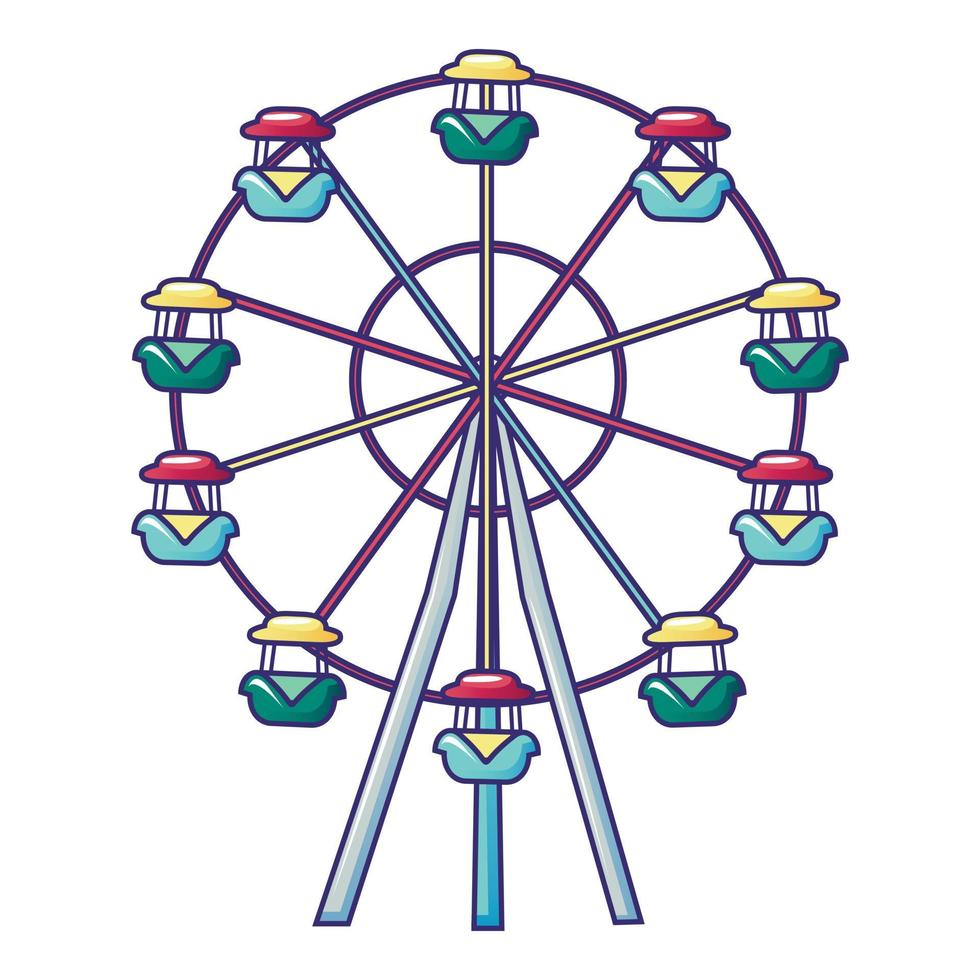 icono de la rueda de la fortuna, estilo de dibujos animados 15551909 ...