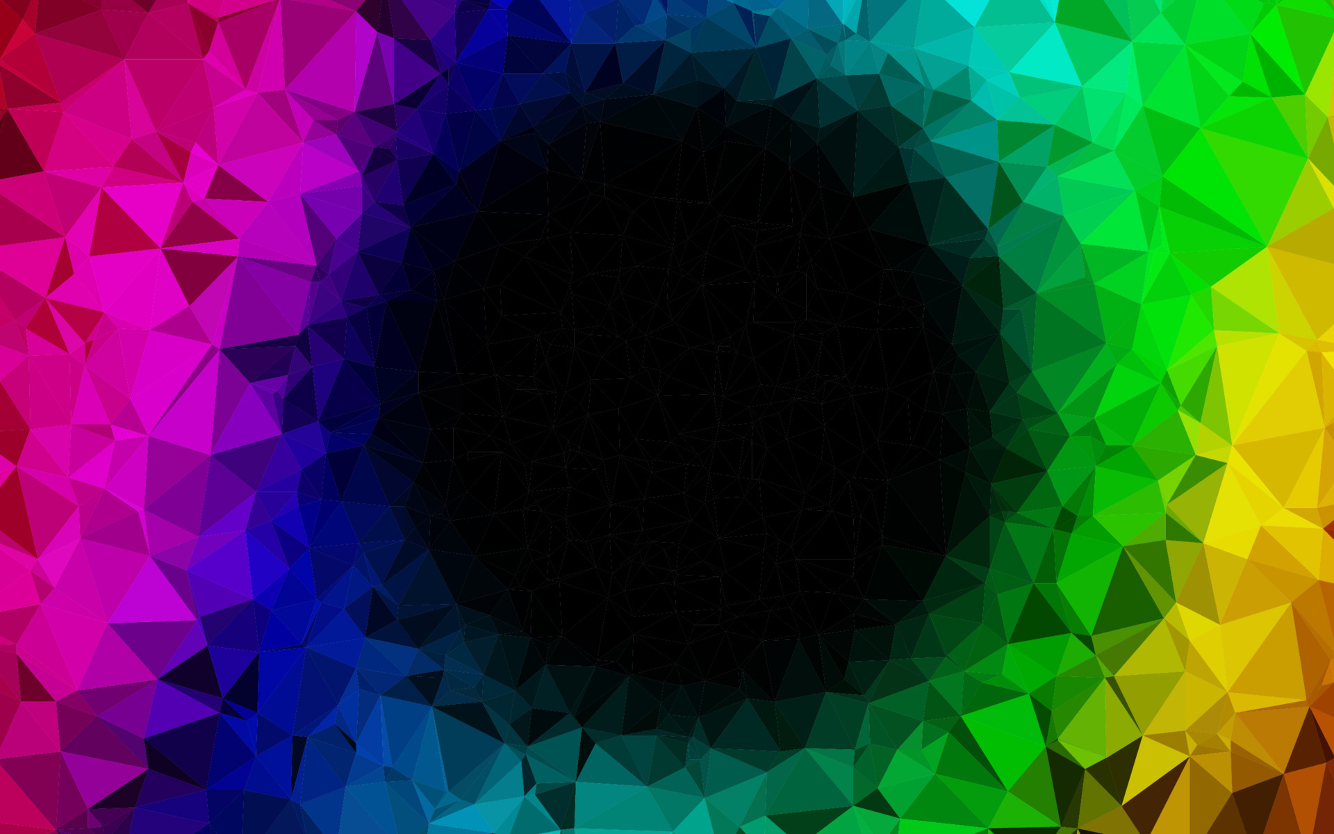 Dark Multicolor Rainbow Vector Shining Triangular Pattern 15556388