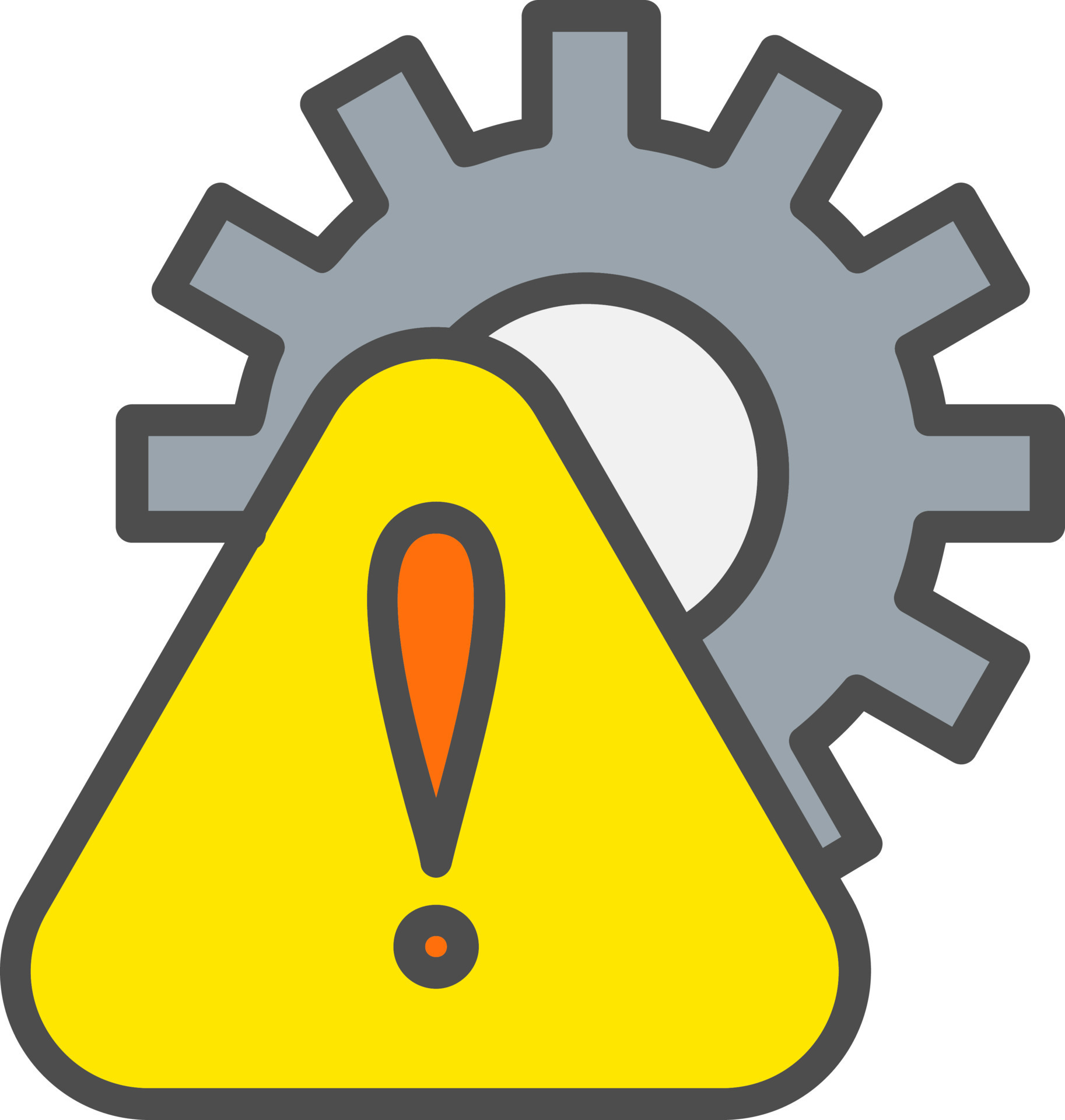 Warning Sign Vector Icon 15558892 Vector Art at Vecteezy