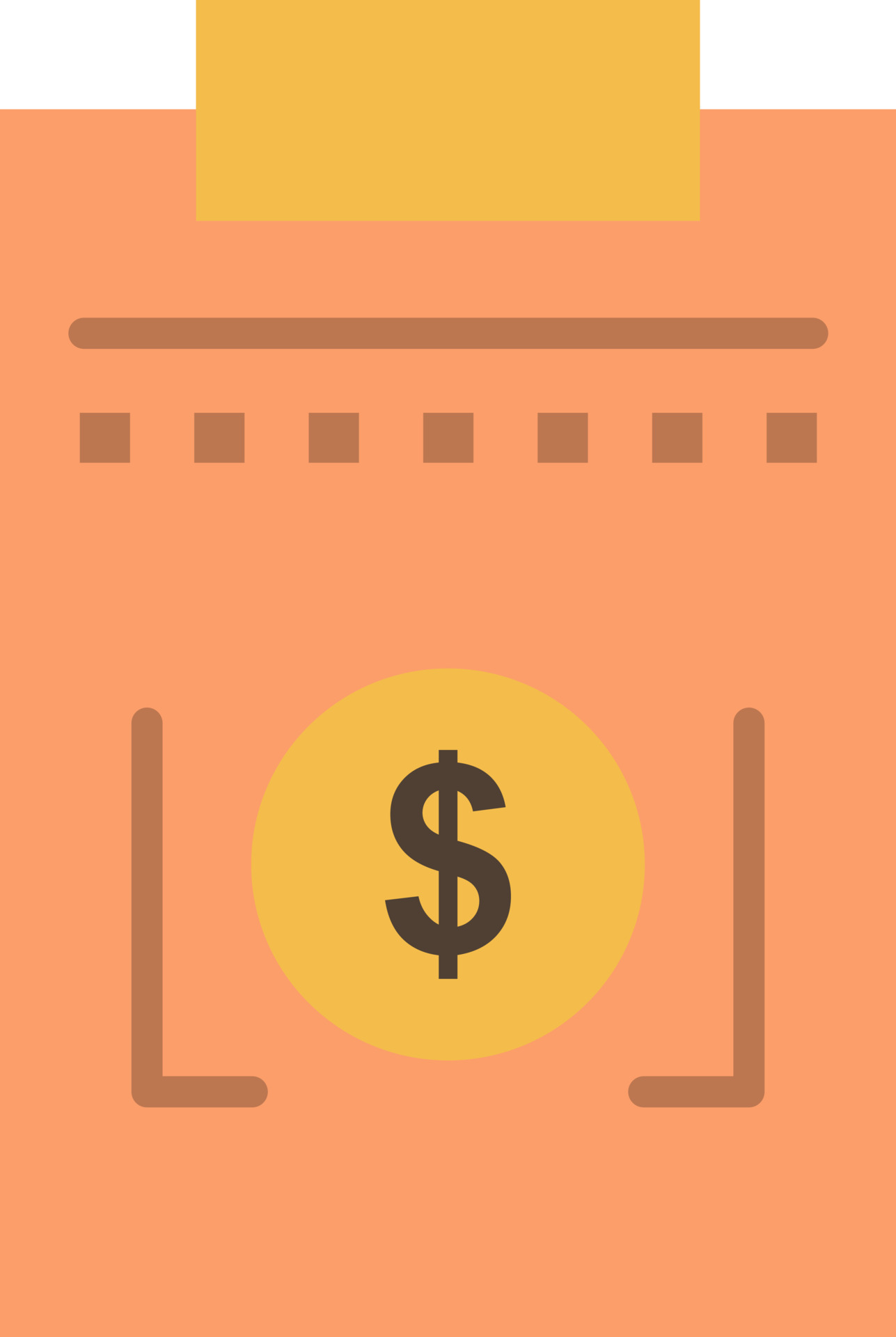 Expense Business Dollar Money Flat Color Icon Vector Icon Banner
