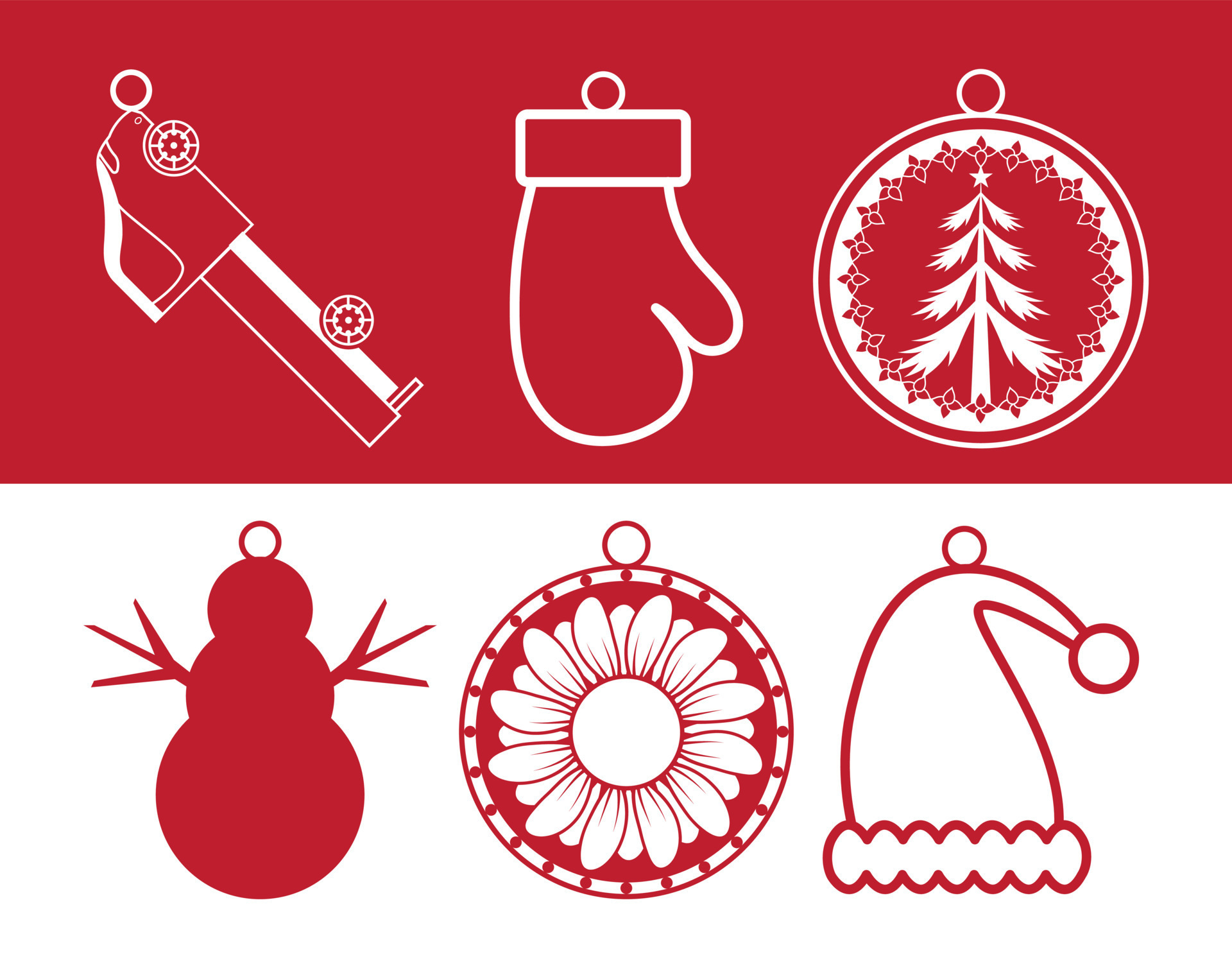 christmas decoration ornaments elements vector design 15567969 Vector ...