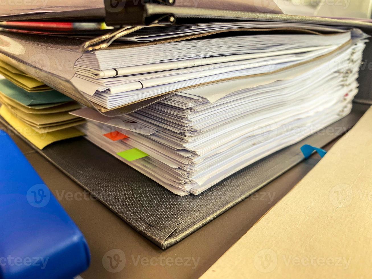 Heavy Folder With Documents Many Sheets Of Paper Are Folded Into A Crown And Marked With