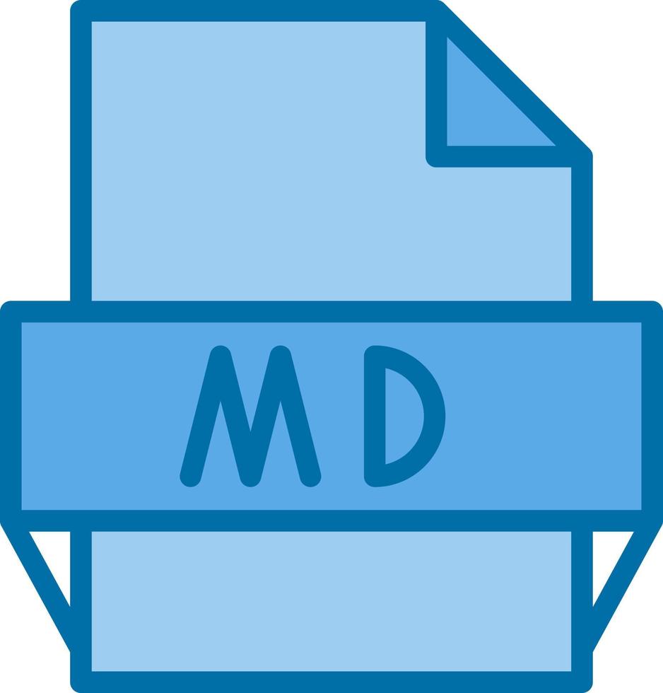 Md File Format Icon 15573229 Vector Art At Vecteezy