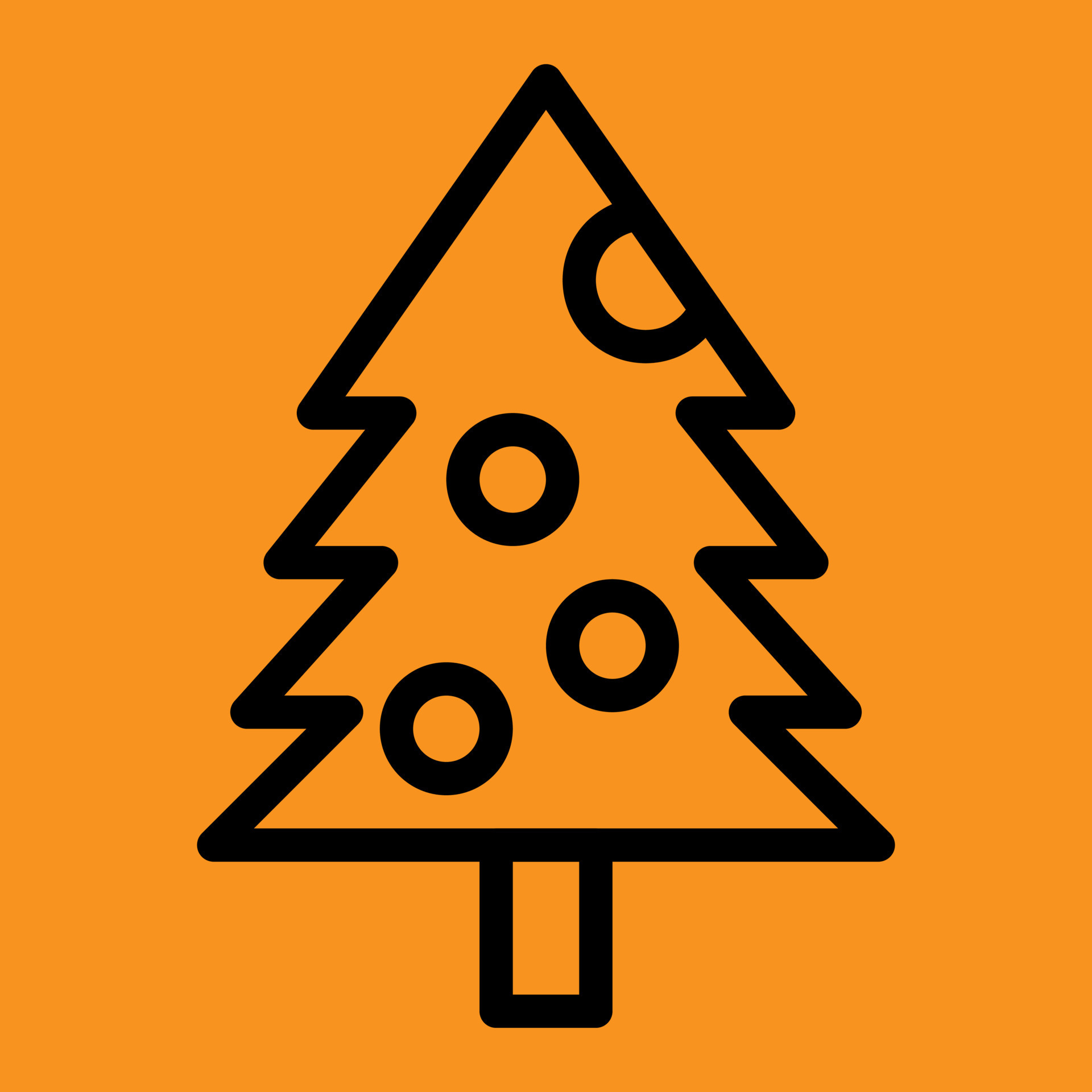 icono de línea de árbol. iconos de signos de redes sociales. ilustración vectorial aislada para ...