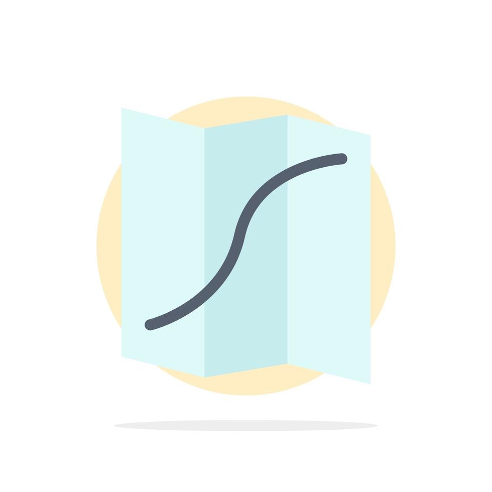 Map Location Navigation Pin Abstract Circle Background Flat Color Icon