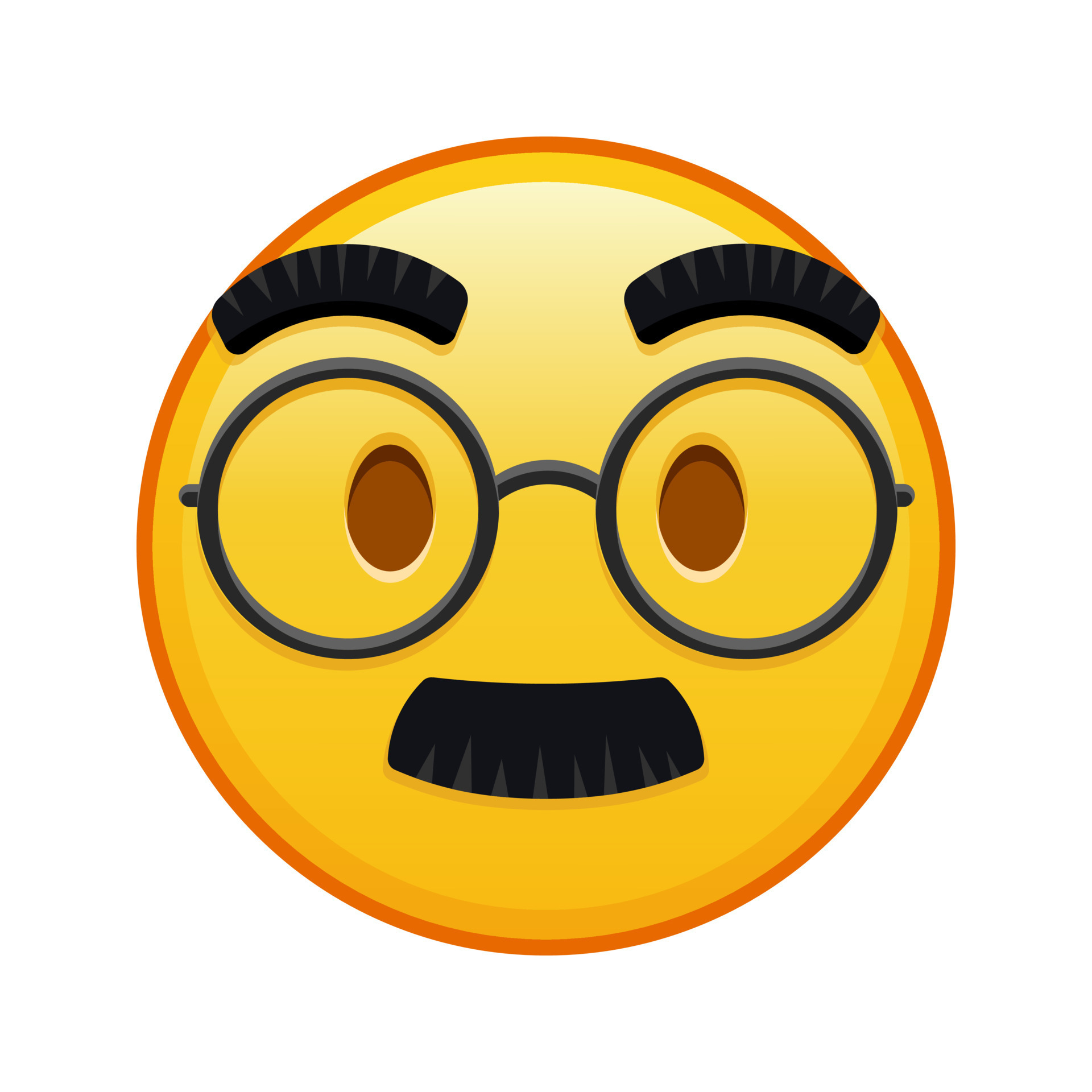 Face With Glasses And Mustache Large Size Of Yellow Emoji Smile 15577224 Vector Art At Vecteezy
