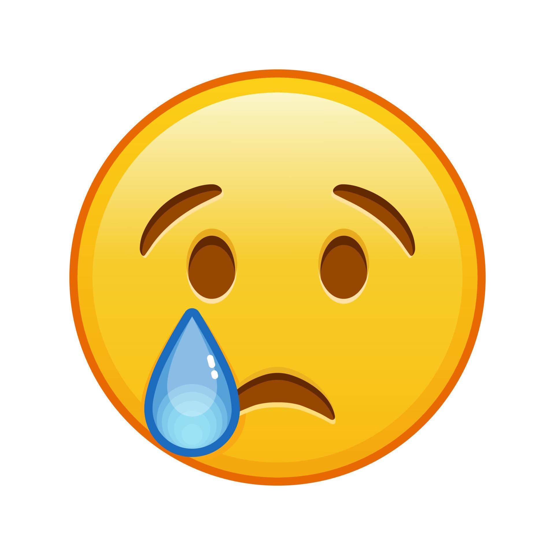 Crying face Large size of yellow emoji smile 15577267 Vector Art at ... Crying face Large size of yellow emoji smile 15577267 Vector Art at ...