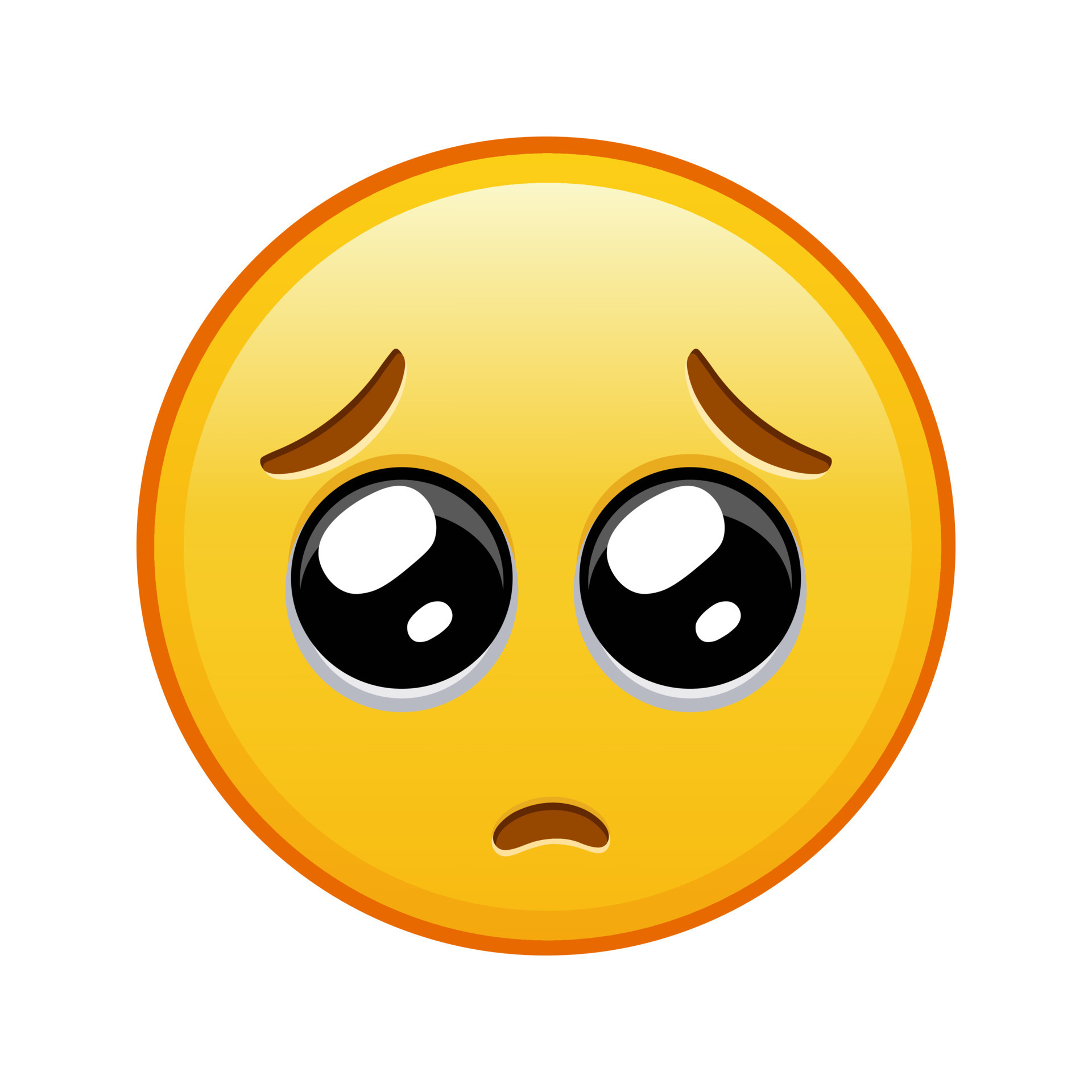 Face With Pleading Eyes Large Size Of Yellow Emoji Smile 15577269