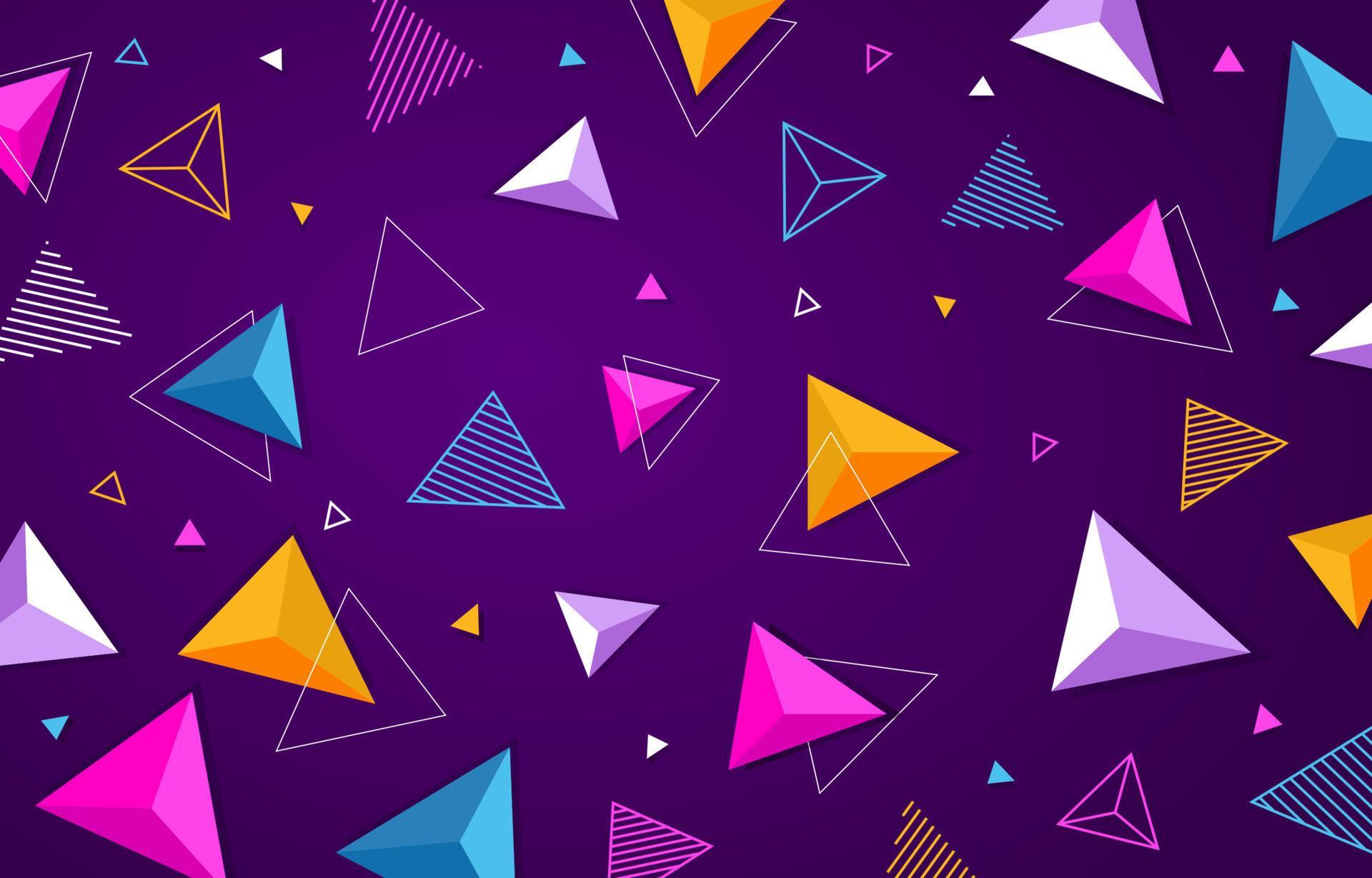 Colorful Triangular Geometric Shape Background 15578083 Vector Art At