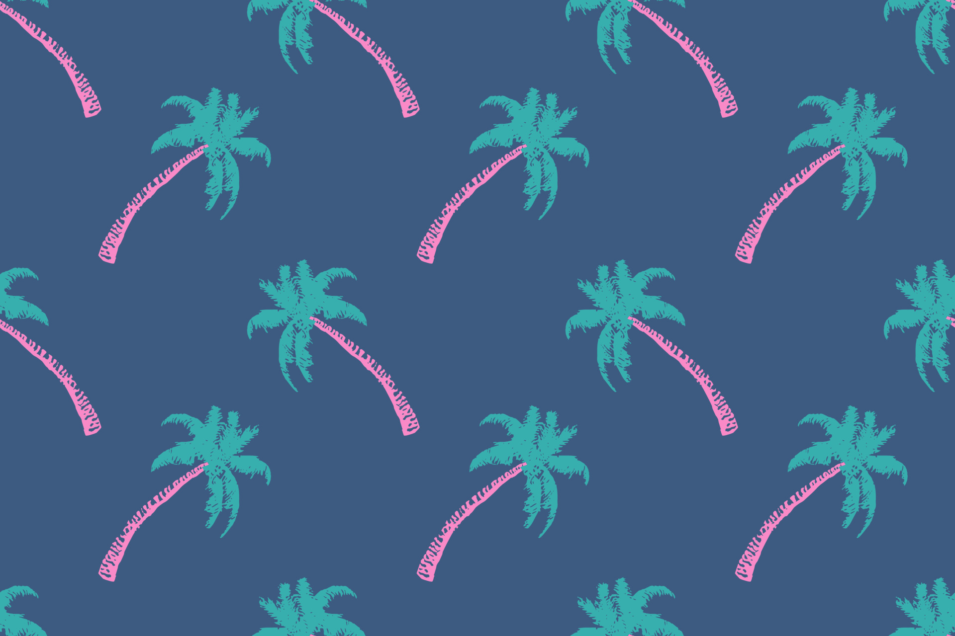 Tropical Exotic Palm tree plants seamless pattern. Design for use ...