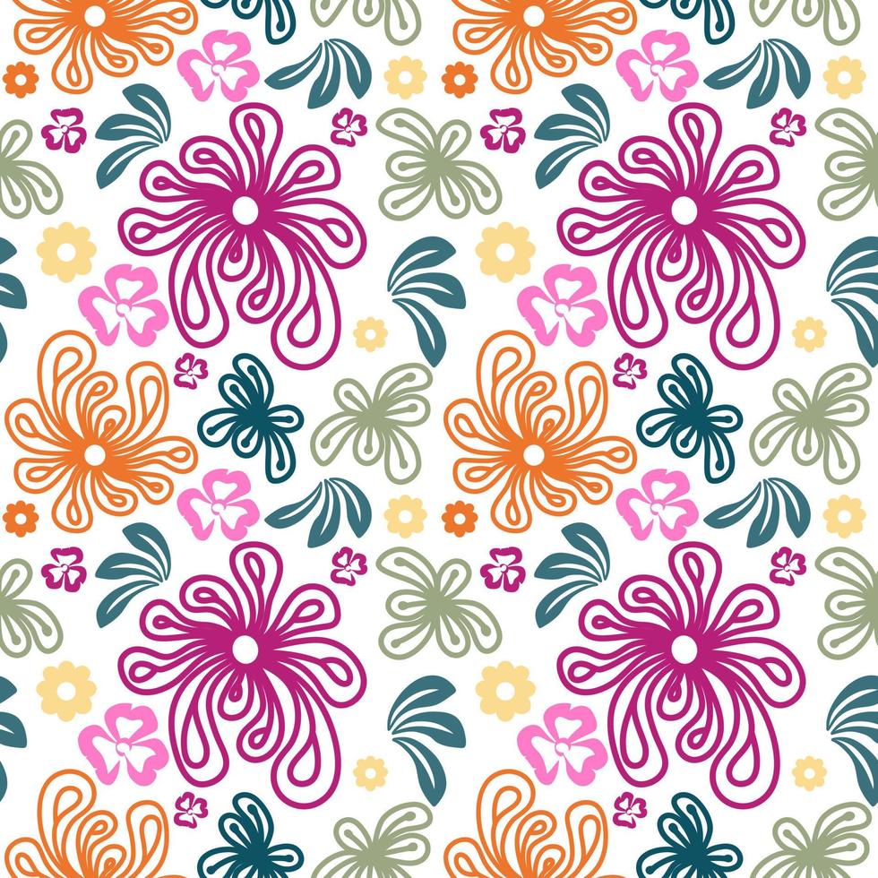 Floral seamless vector illustration pattern. Design for use backdrop ...