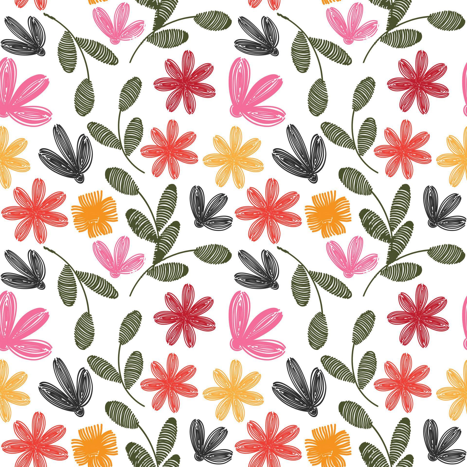 Floral Seamless vector illustration pattern background. Design for use ... Floral Seamless vector illustration pattern background. Design for use ...