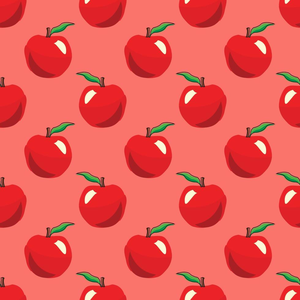 Apple fruits seamless vector pattern background. design for use ...
