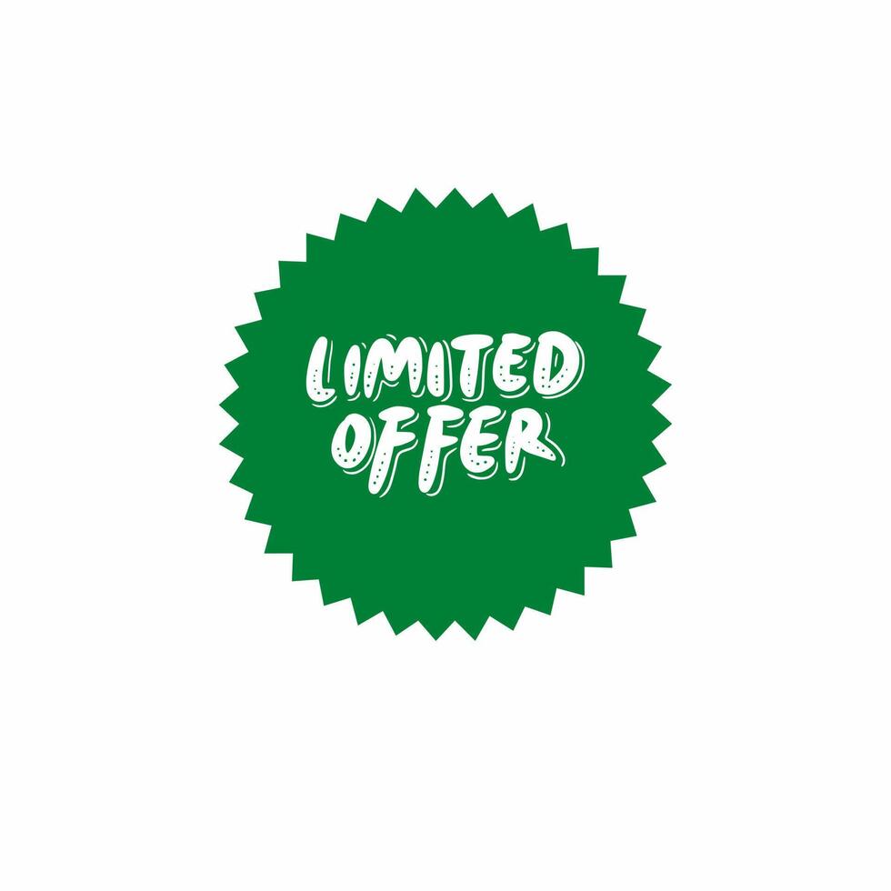 Limited offer sticker 15578750 Vector Art at Vecteezy