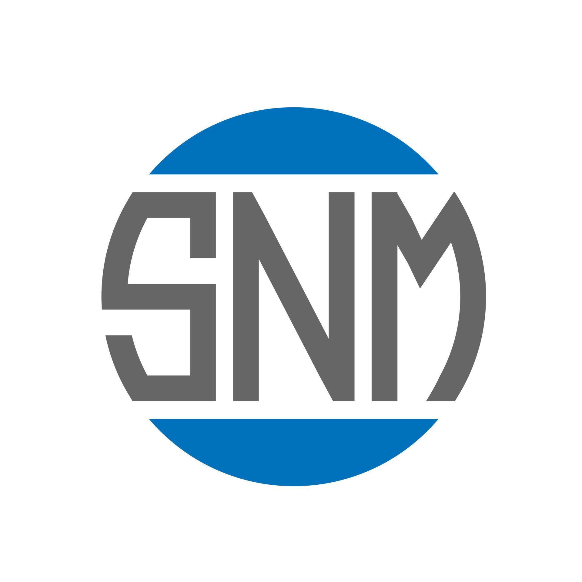 SNM letter logo design on white background. SNM creative initials circle logo concept. SNM ...