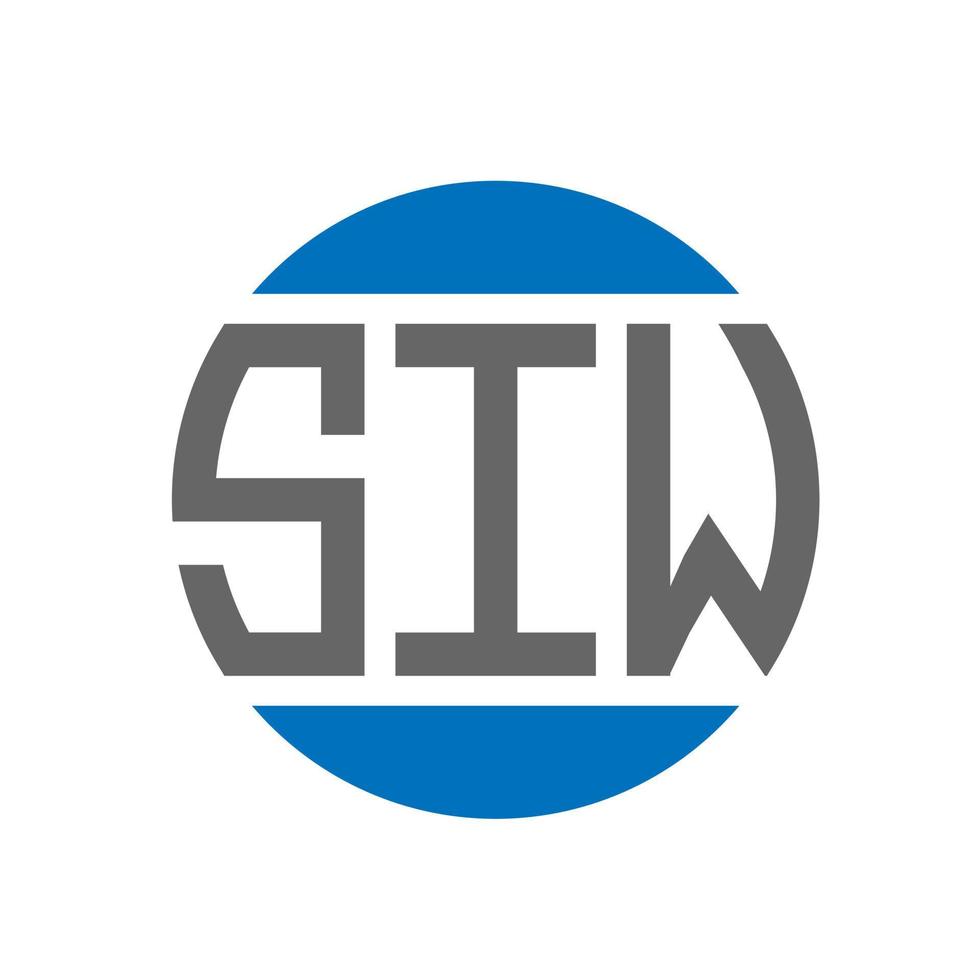 Siw Letter Logo Design On White Background Siw Creative Initials Circle Logo Concept Siw