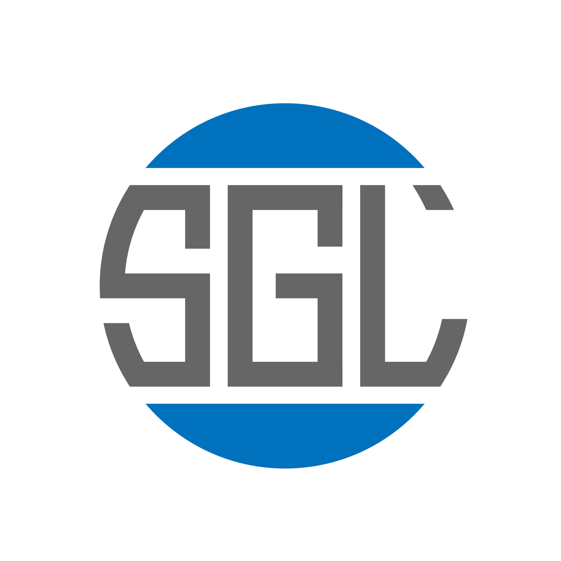 SGL letter logo design on white background. SGL creative initials circle logo concept. SGL ...