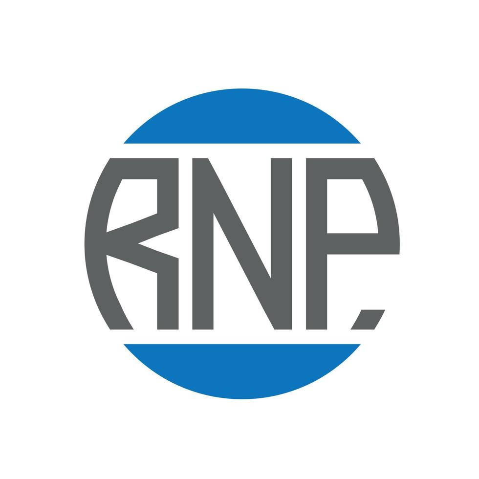 RNP letter logo design on white background. RNP creative initials circle logo concept. RNP ...
