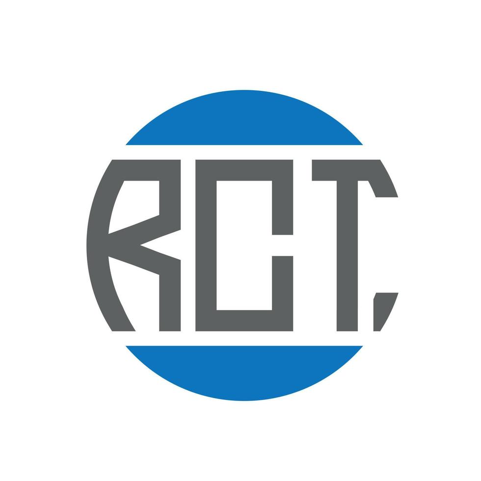 Rct Letter Logo Design On White Background Rct Creative Initials Circle Logo Concept Rct